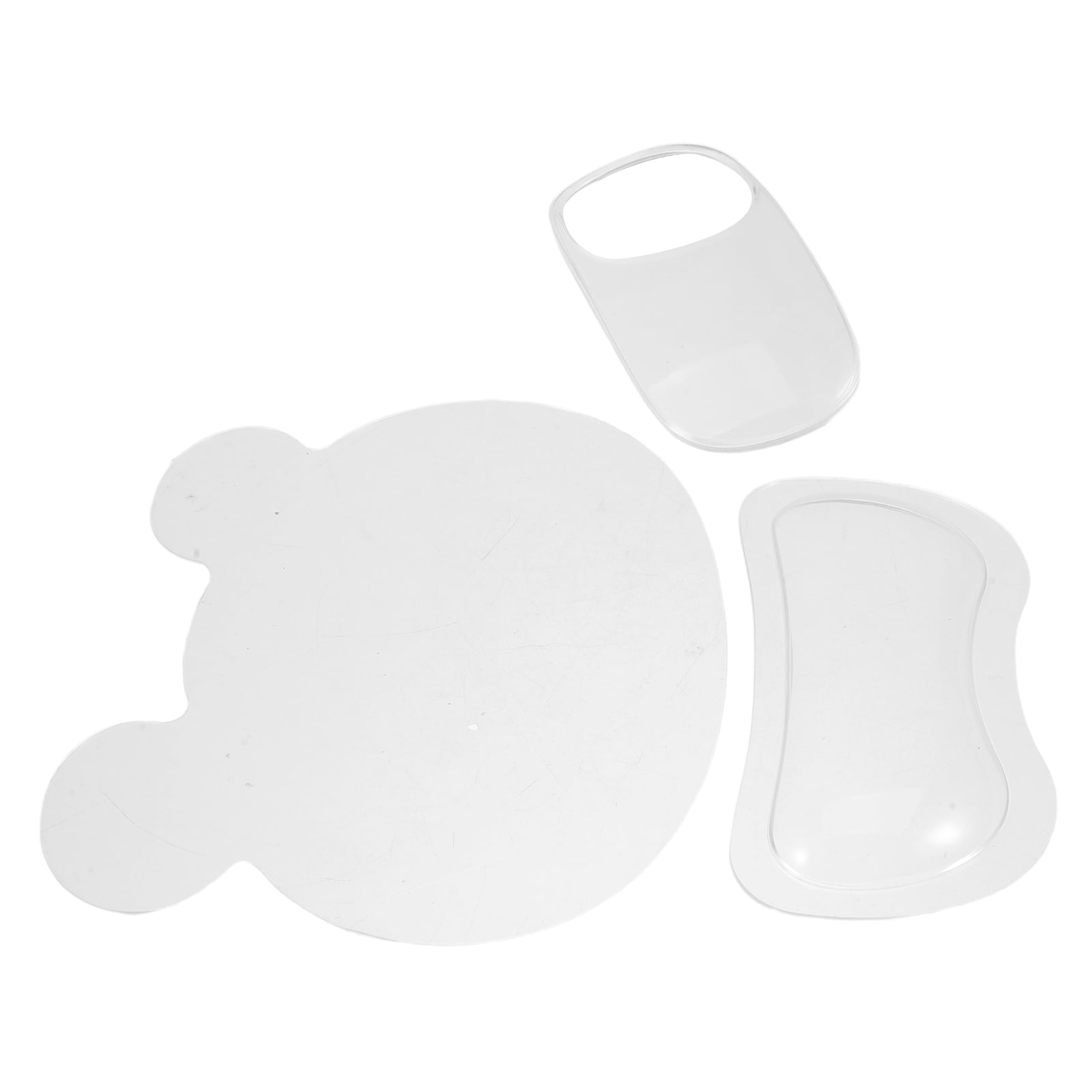 TABLZONE 3Pcs Transparent Mouse Pad with Wrist Support for Gaming ...