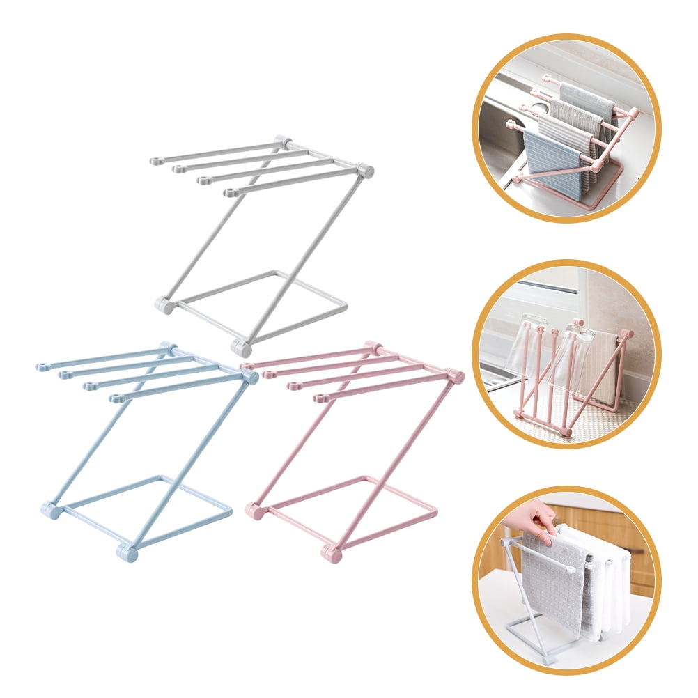 TABLZONE PP Foldable Kitchen Drying Rack for Home Multifunctional Towel ...