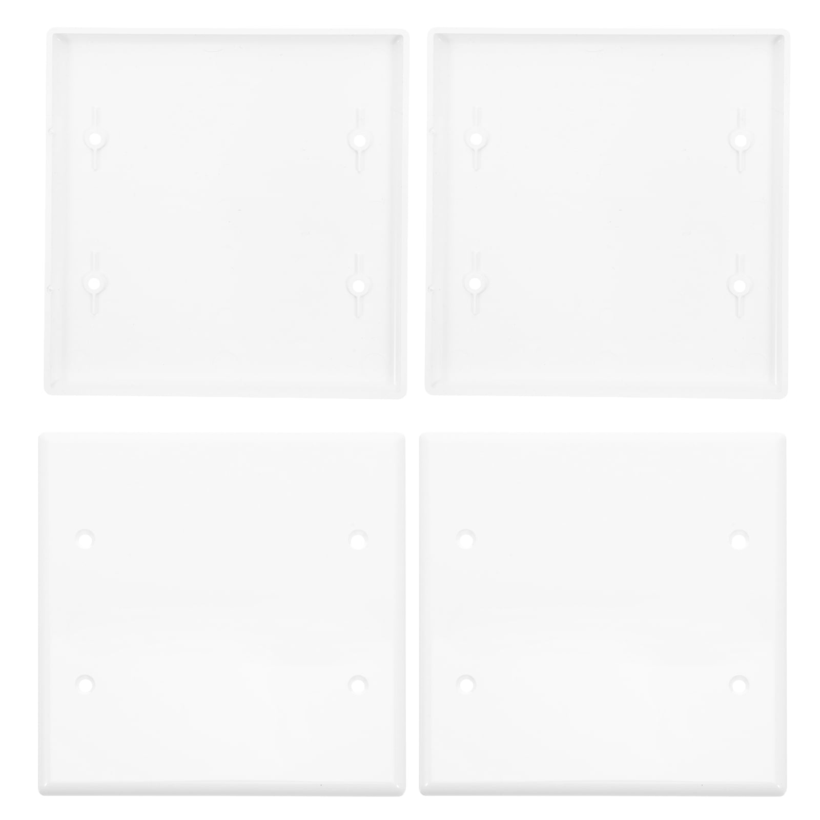 TABLZONE 4-Pack White Blank Wall Plate Covers for Electrical Outlets ...