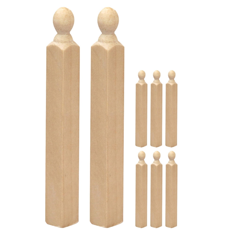 TABLZONE 8pcs Micro Toy Posts Birch Wood Decorative Pillars for ...