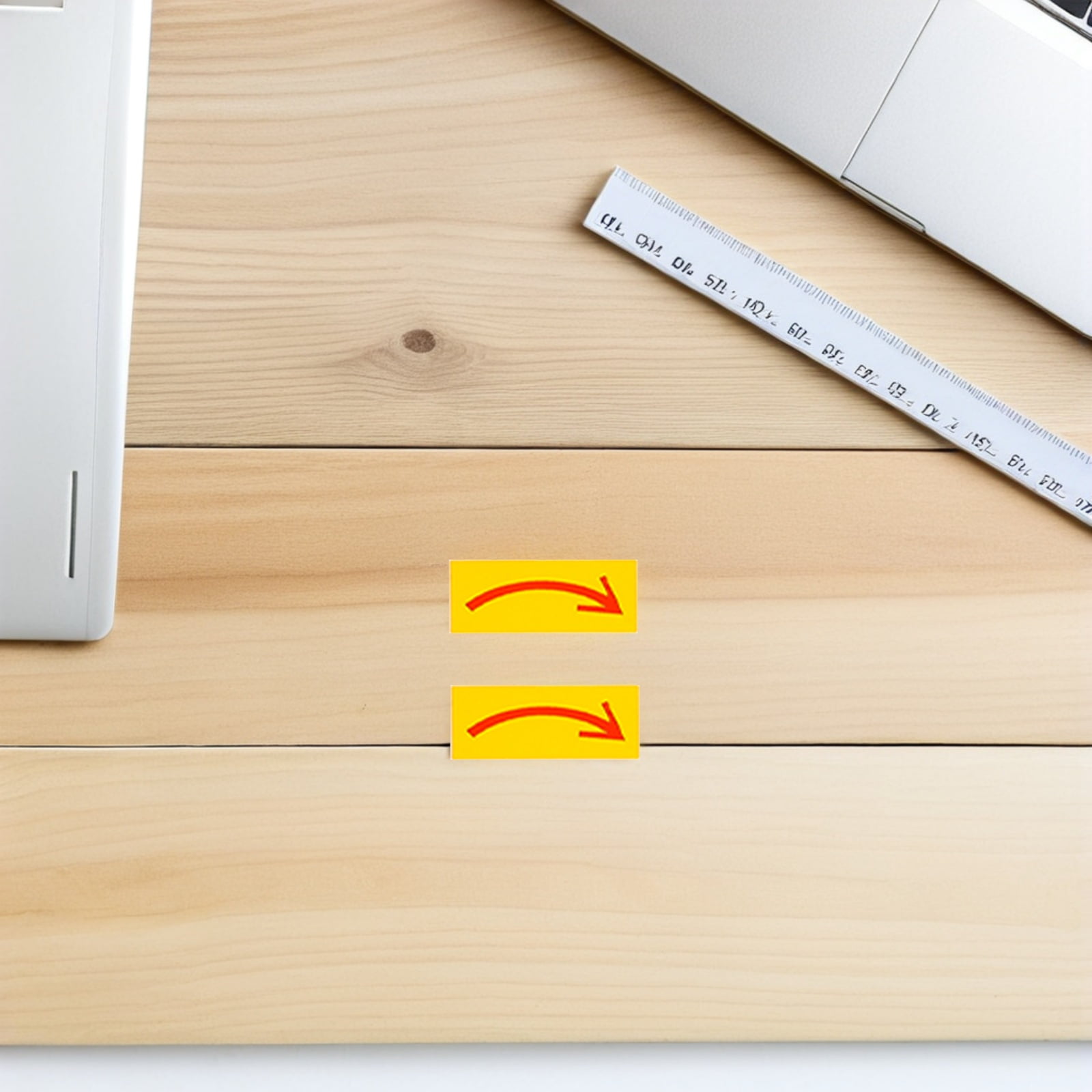 TABLZONE 40Pcs Yellow Directional Sign Decals Strong Adhesive Easy ...