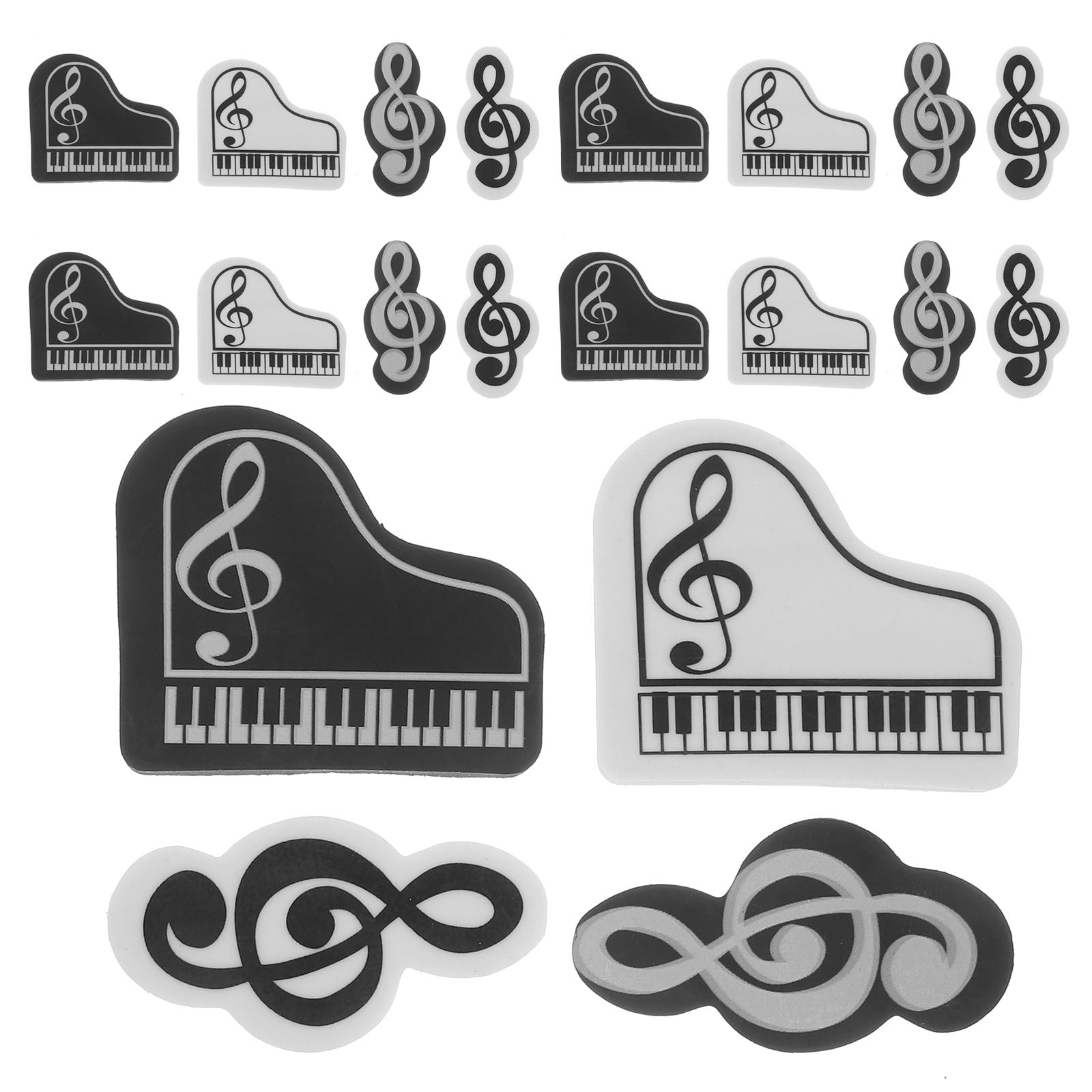 TABLZONE 40Pcs Multi Color Piano Shaped Erasers Unique Design for ...
