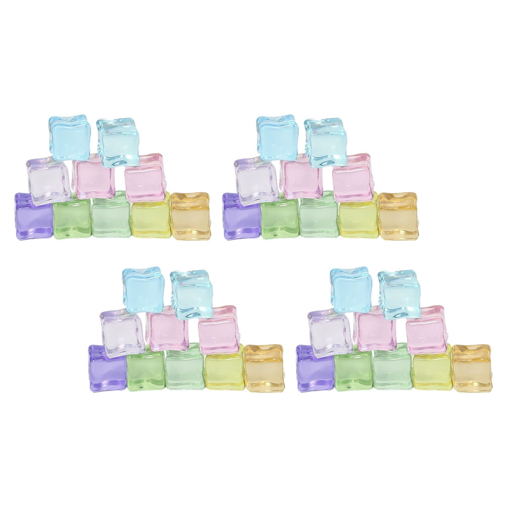 TABLZONE Reusable Fake Ice Cubes Fake Ice Cubes Resin 40pcs Assorted ...
