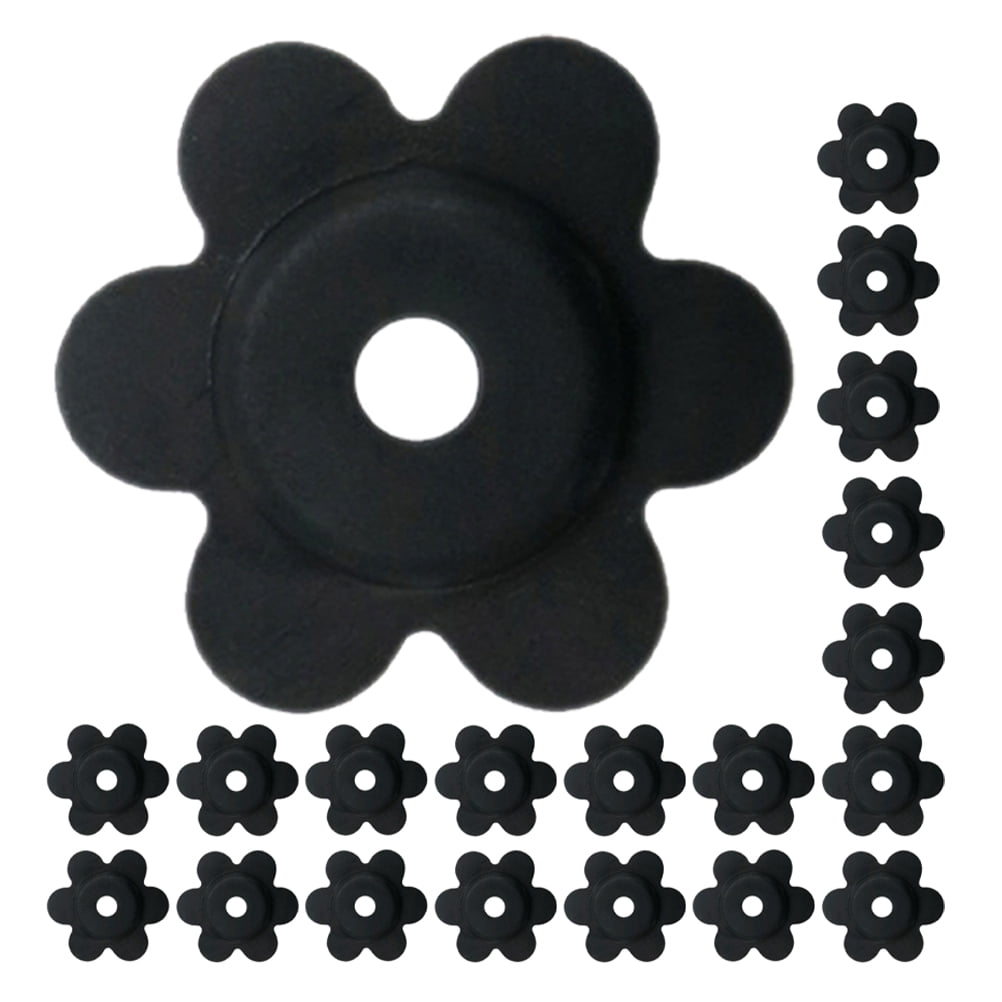 TABLZONE 40Pcs Flower Shaped Rubber Flag Pole Stoppers for Garden Yard ...