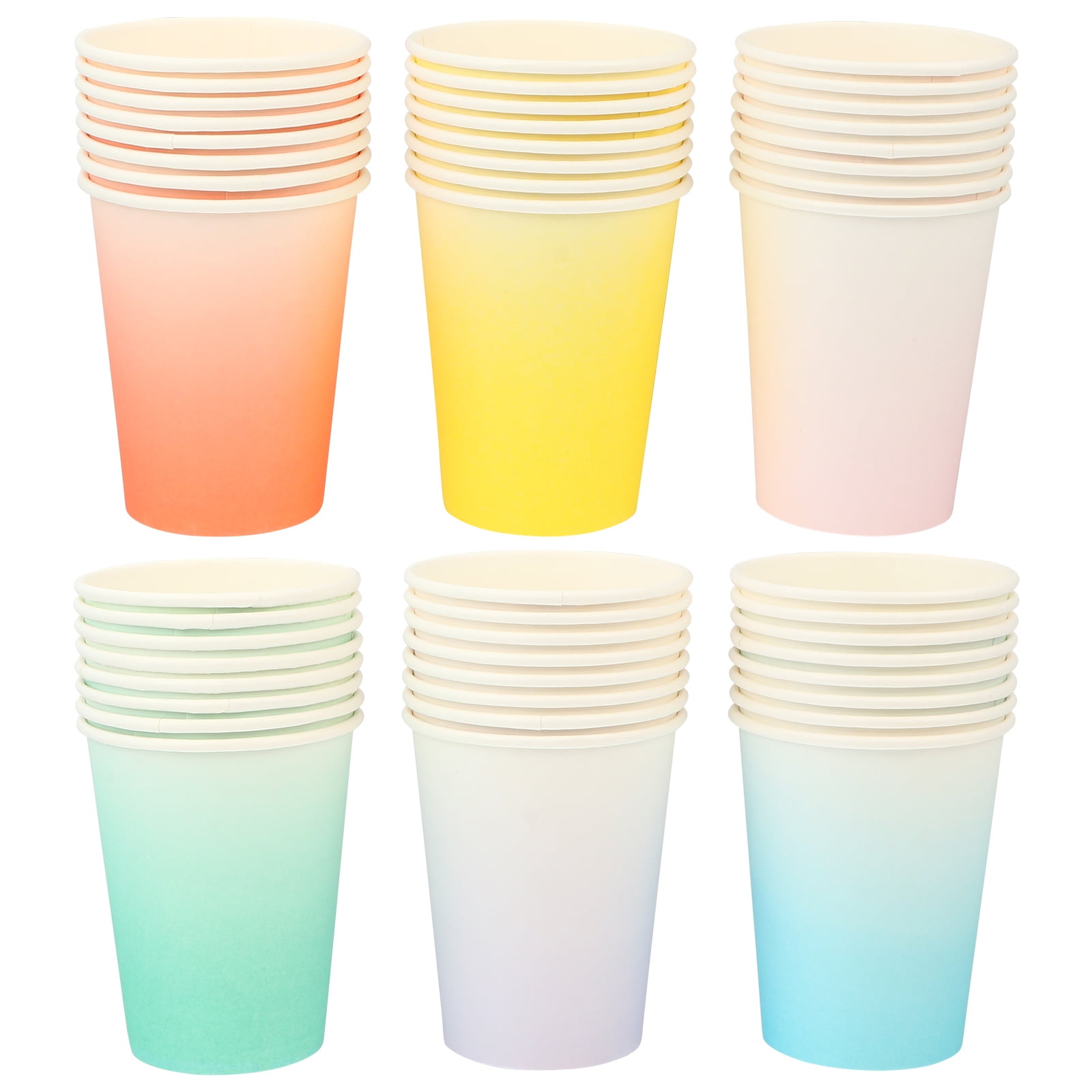 TABLZONE Disposable Paper Cups Assorted Color for Kitchen Use 48Pcs ...