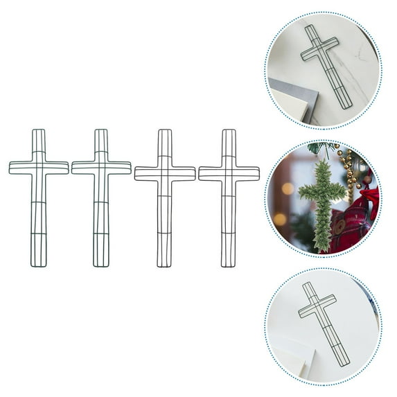 TABLZONE Cross Shaped Metal Wreath Frame Assorted Colors for DIY Decor ...