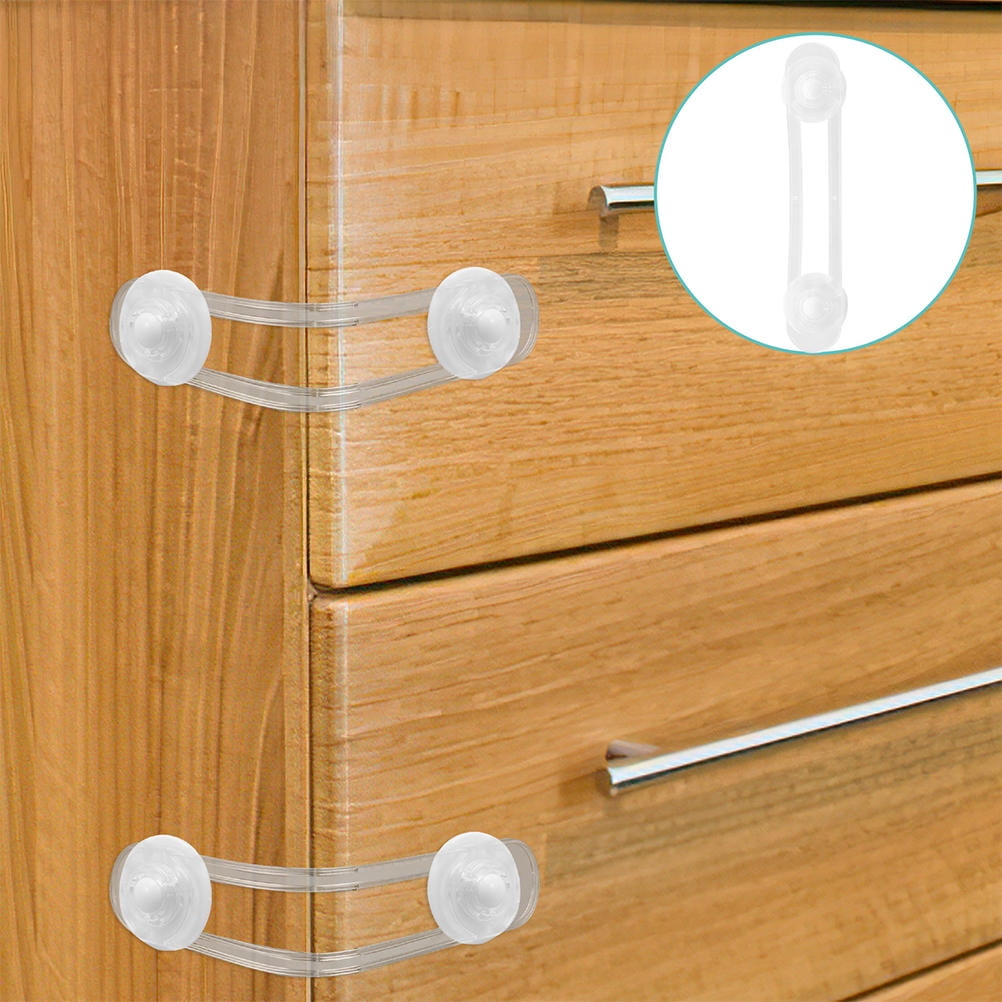 TABLZONE 4Pcs Transparent Cabinet Locks with Antipinch Feature for Door ...