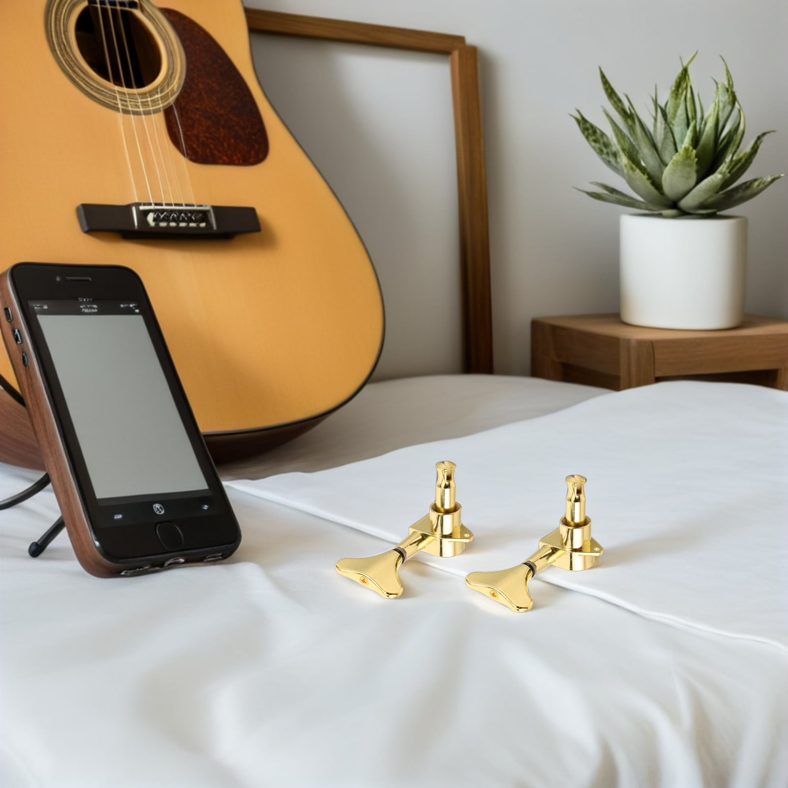 TABLZONE 4Pcs Bass Tuning Pegs with Alloy Construction Gold Finish for ...