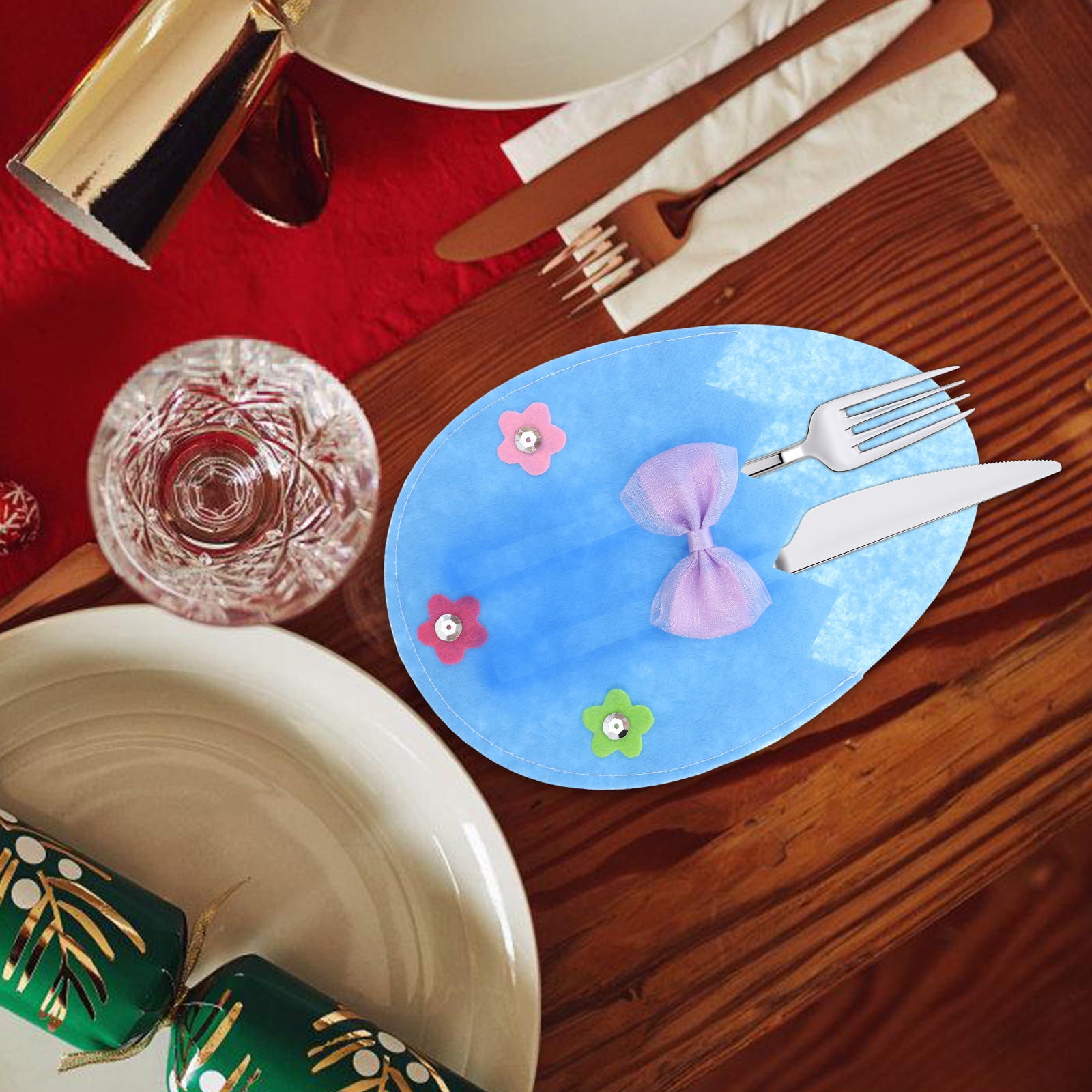 TABLZONE Felt Cutlery Pouches Kitchen Dining Accessories Cute Storage ...