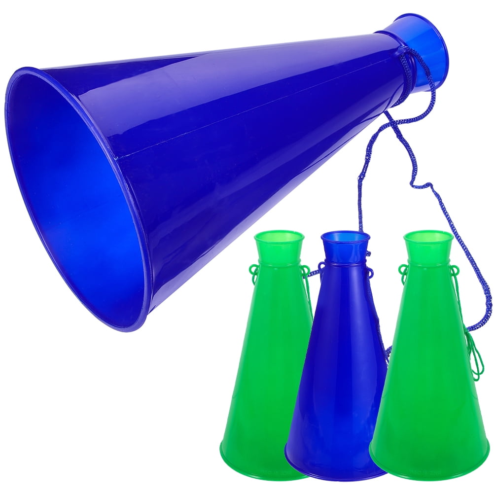 TABLZONE 4-Pack Assorted Color Portable Plastic Cheer Megaphones Party ...