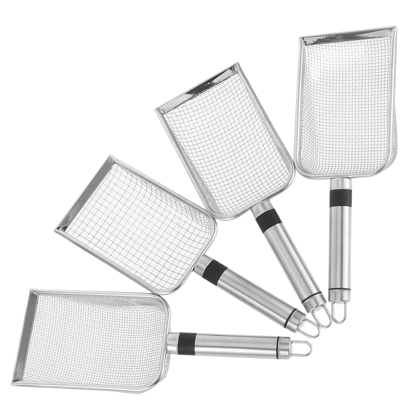TABLZONE Stainless Steel Garden Sieve Garden Sifter Silver 4Pcs ...