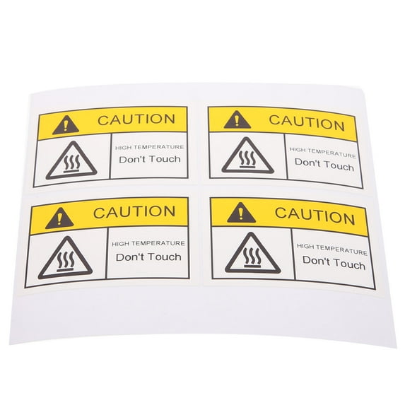 TABLZONE Hot Warning Labels Multi-Color Adhesive PVC Caution Stickers ...