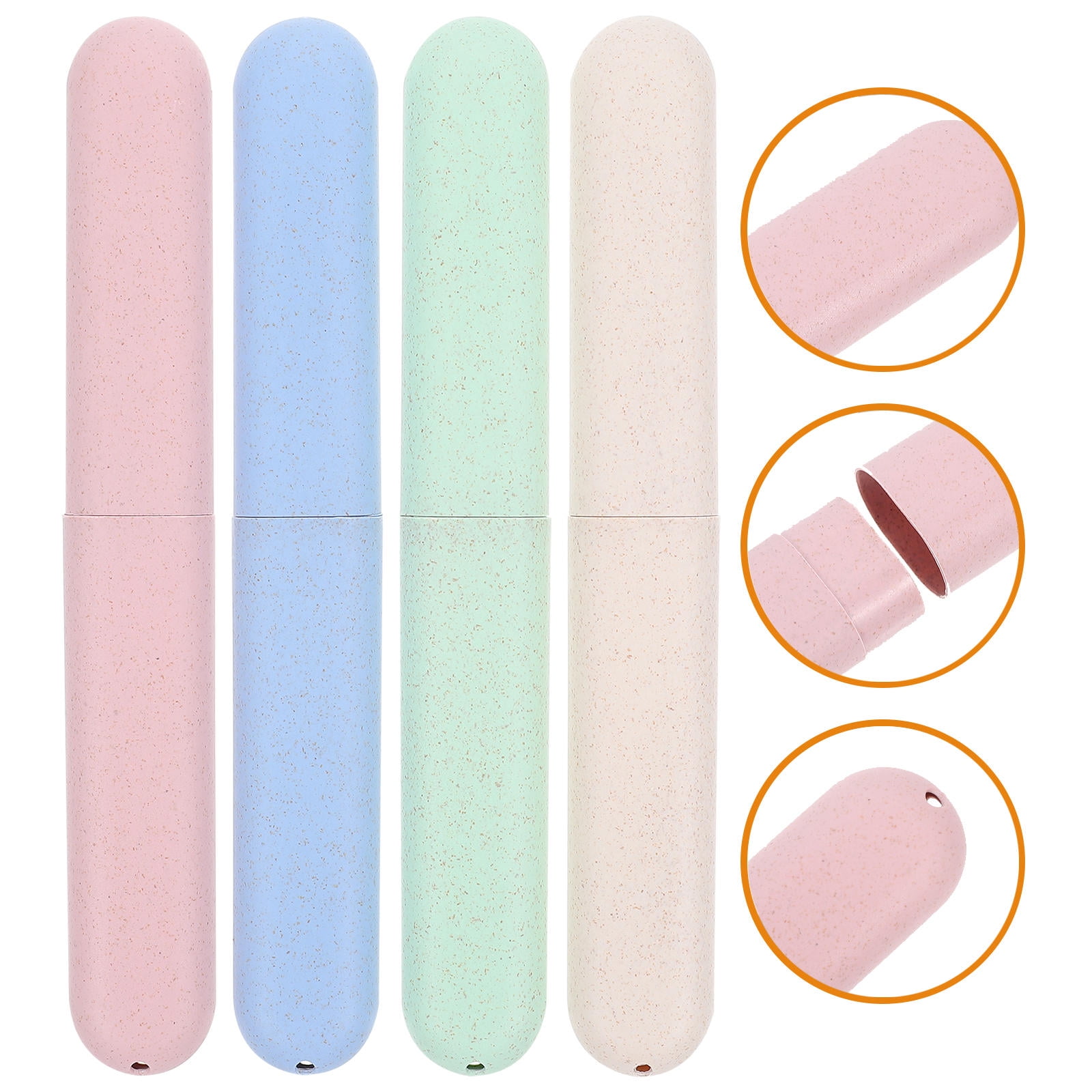 TABLZONE 4Set Toothbrush Travel Containers for Camping Rectangular ...