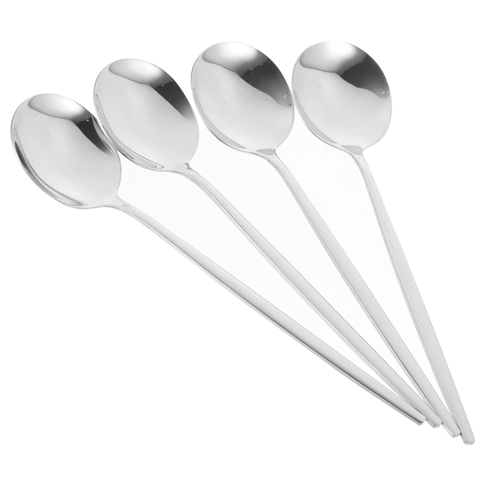 TABLZONE Stainless Steel Dessert Spoons Set of 4 Smooth for Cakes and ...