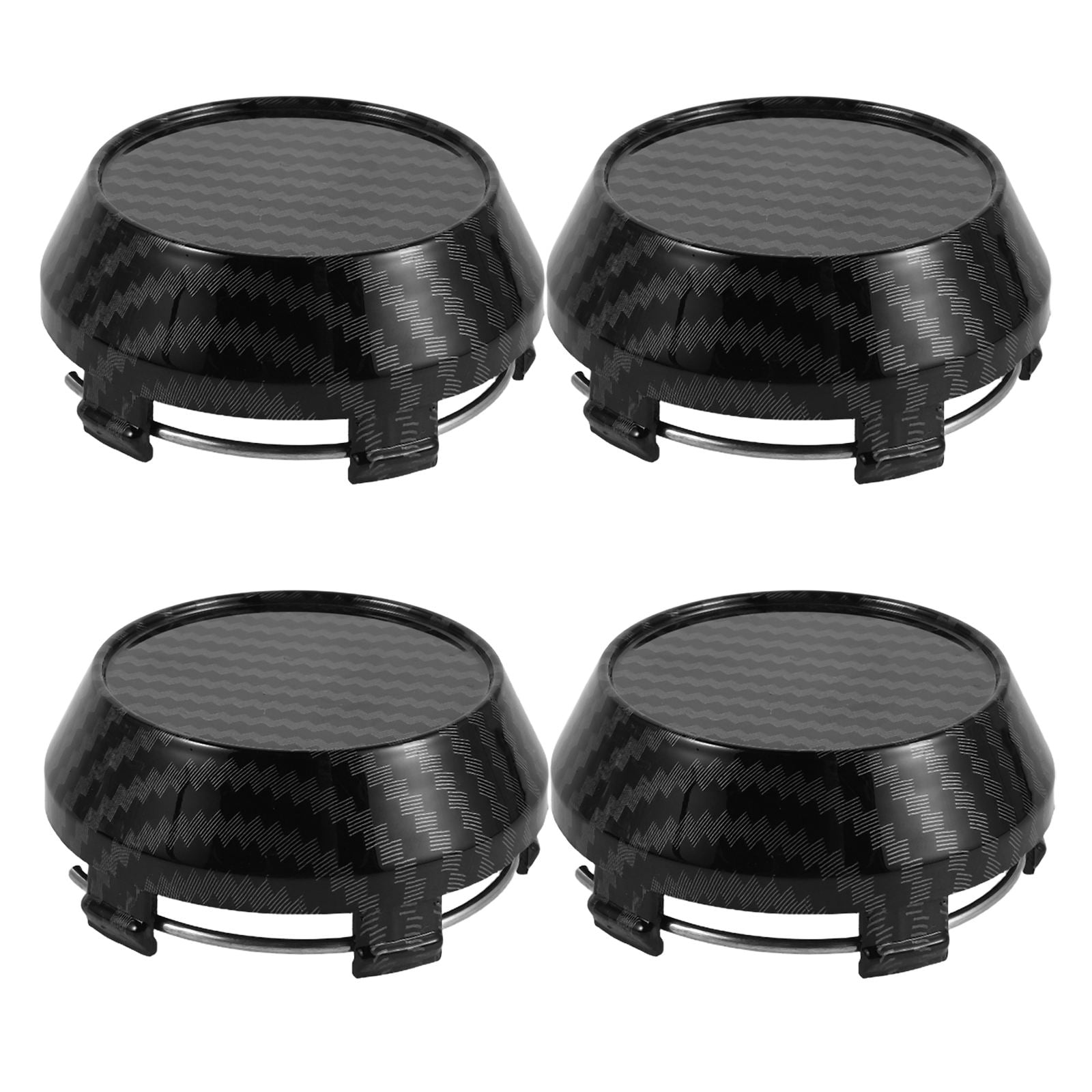 TABLZONE Set of 4 Carbon Fiber ABS Car Wheel Hub Center Caps ...
