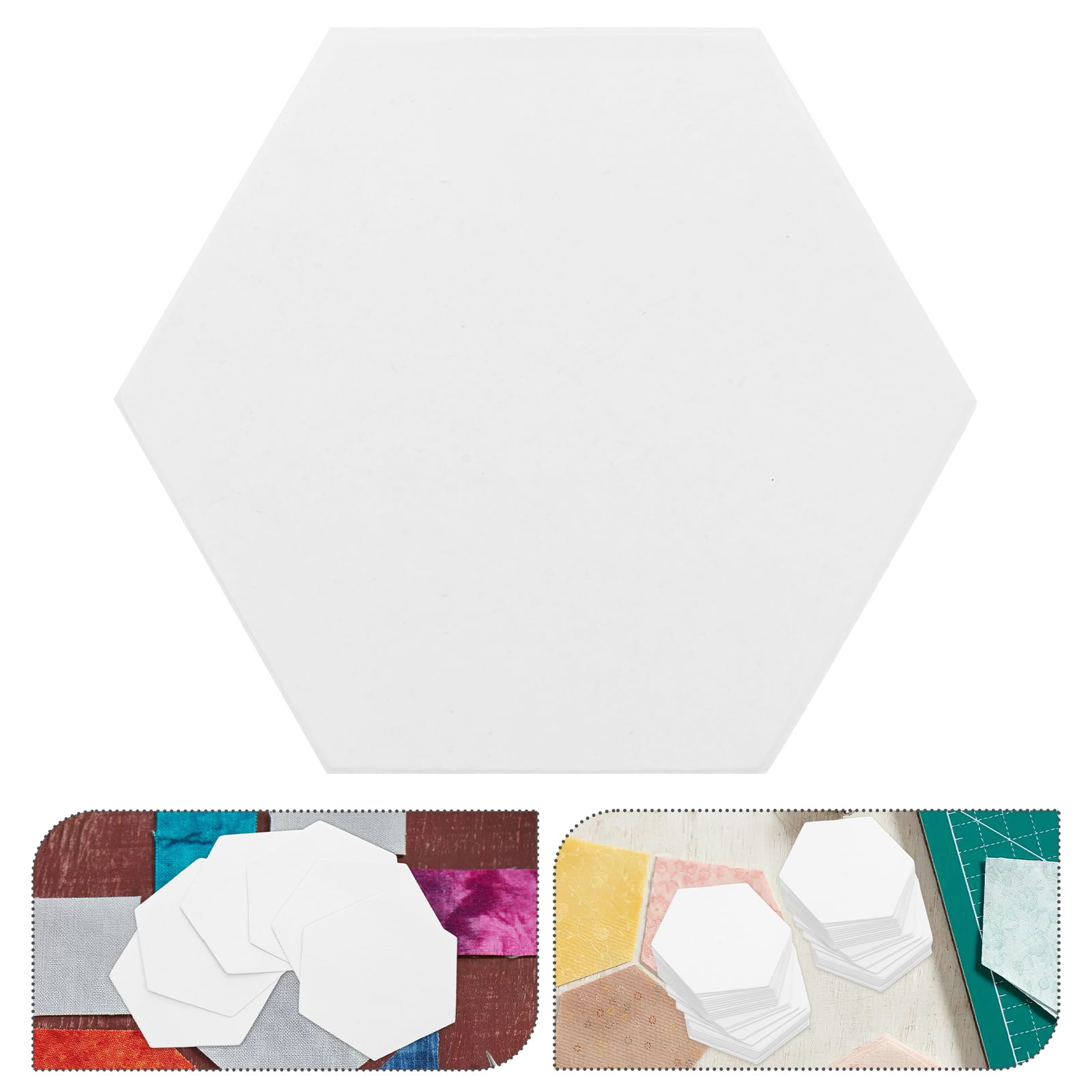 TABLZONE White Hexagon Paper Piecing Templates Durable Material for ...