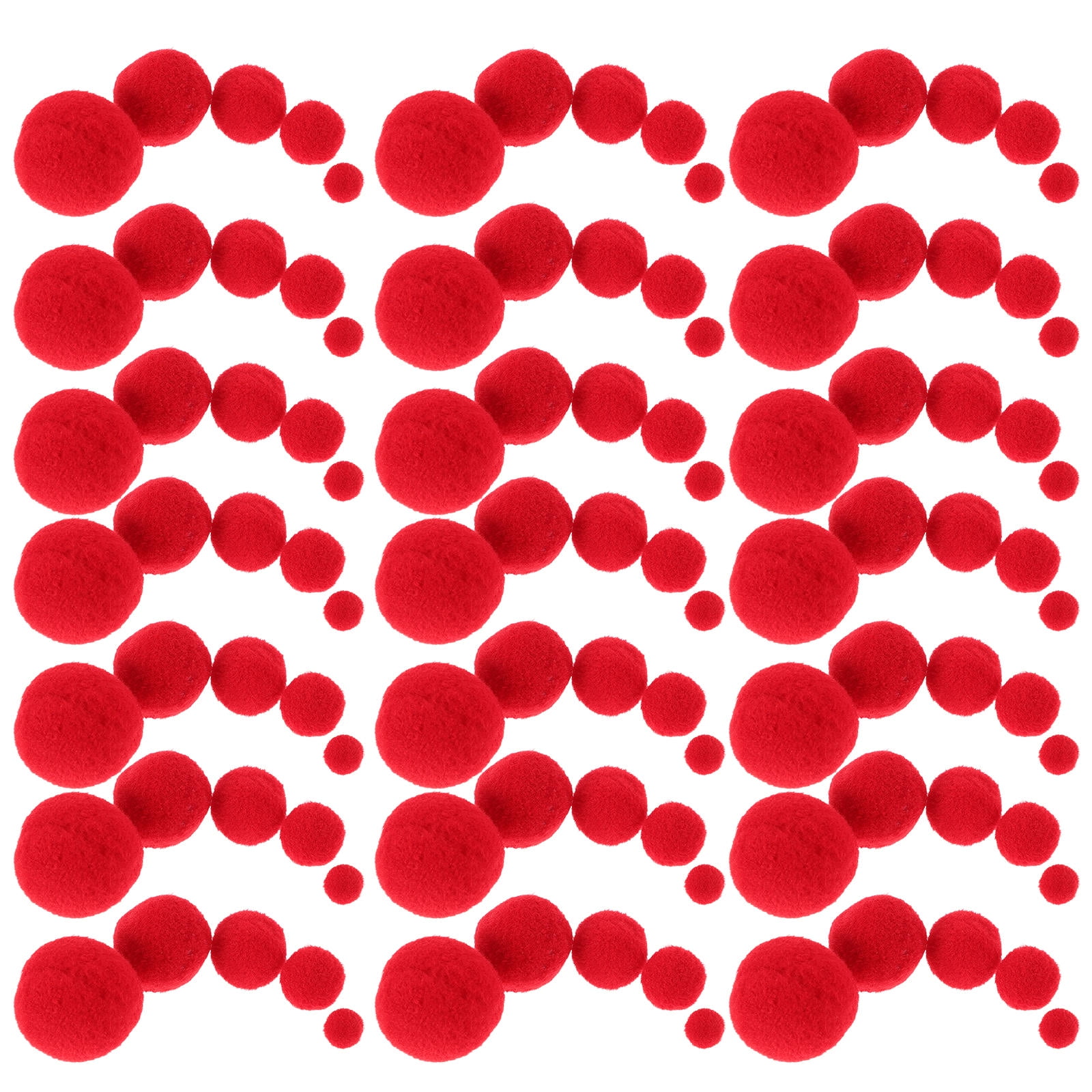 TABLZONE Soft Red Pompom Balls Craft Kit for Creative Handmade Projects ...