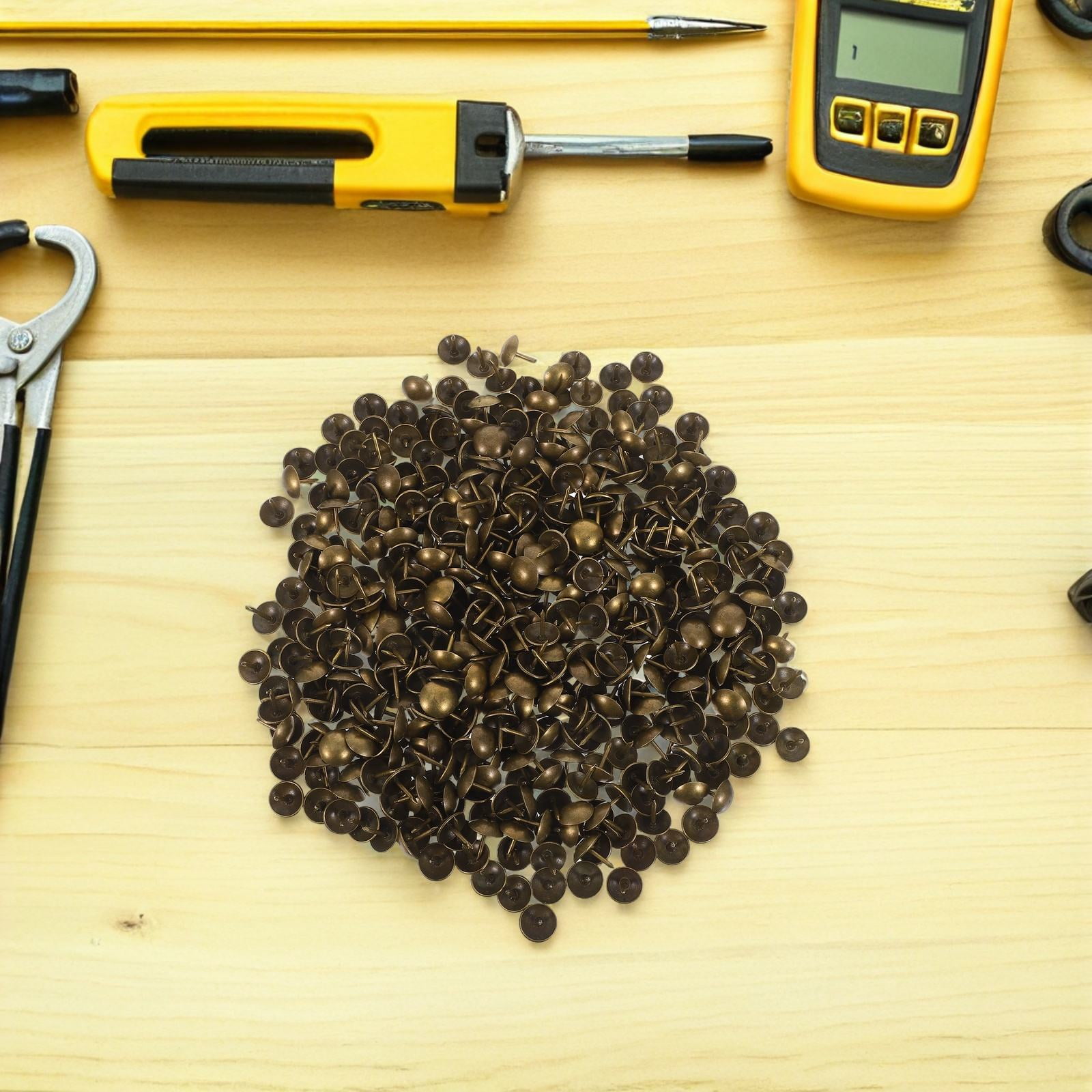 TABLZONE 500Pcs Vintage Nails Dark Brown Heavy Duty Iron Upholstery ...