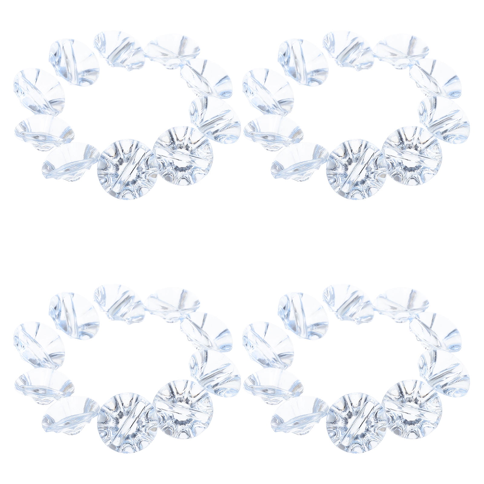 TABLZONE 50 Pieces Sky Clear Plastic Buttons for Sweaters, Hats, Crafts ...