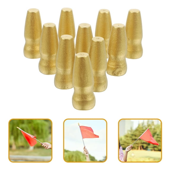 TABLZONE 50pcs Handheld Guide Flagpoles Compact Wooden Material for ...