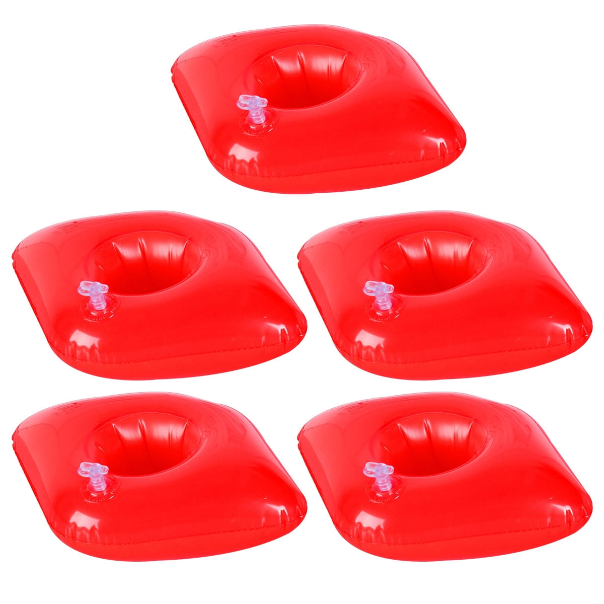 TABLZONE 5PCS Floating Pool Tray Water Beer Holder PVC Inflatable Lips ...
