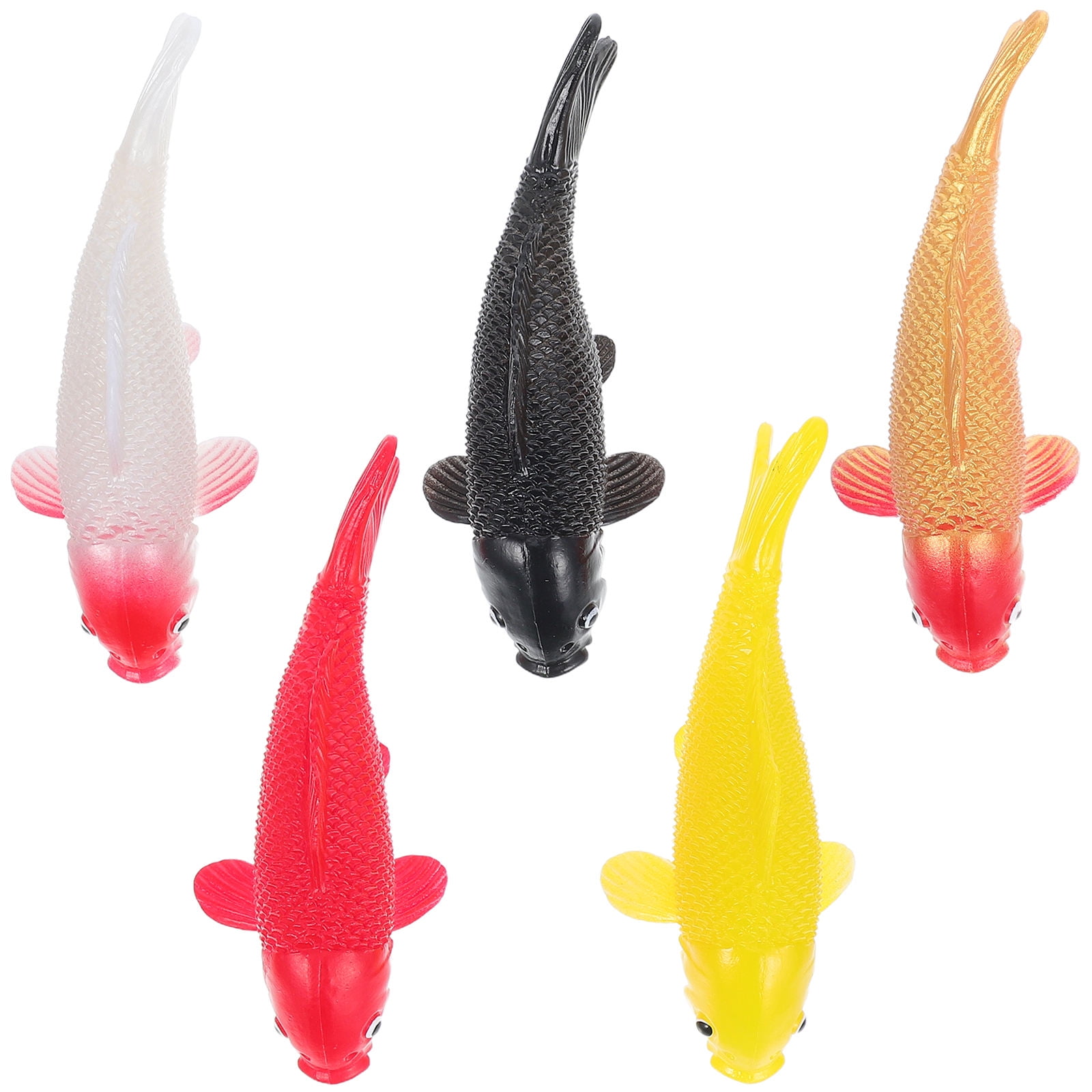 TABLZONE 5Pcs Koi Fish Ornament Assorted Color Pvc Mini Koi Fish For ...