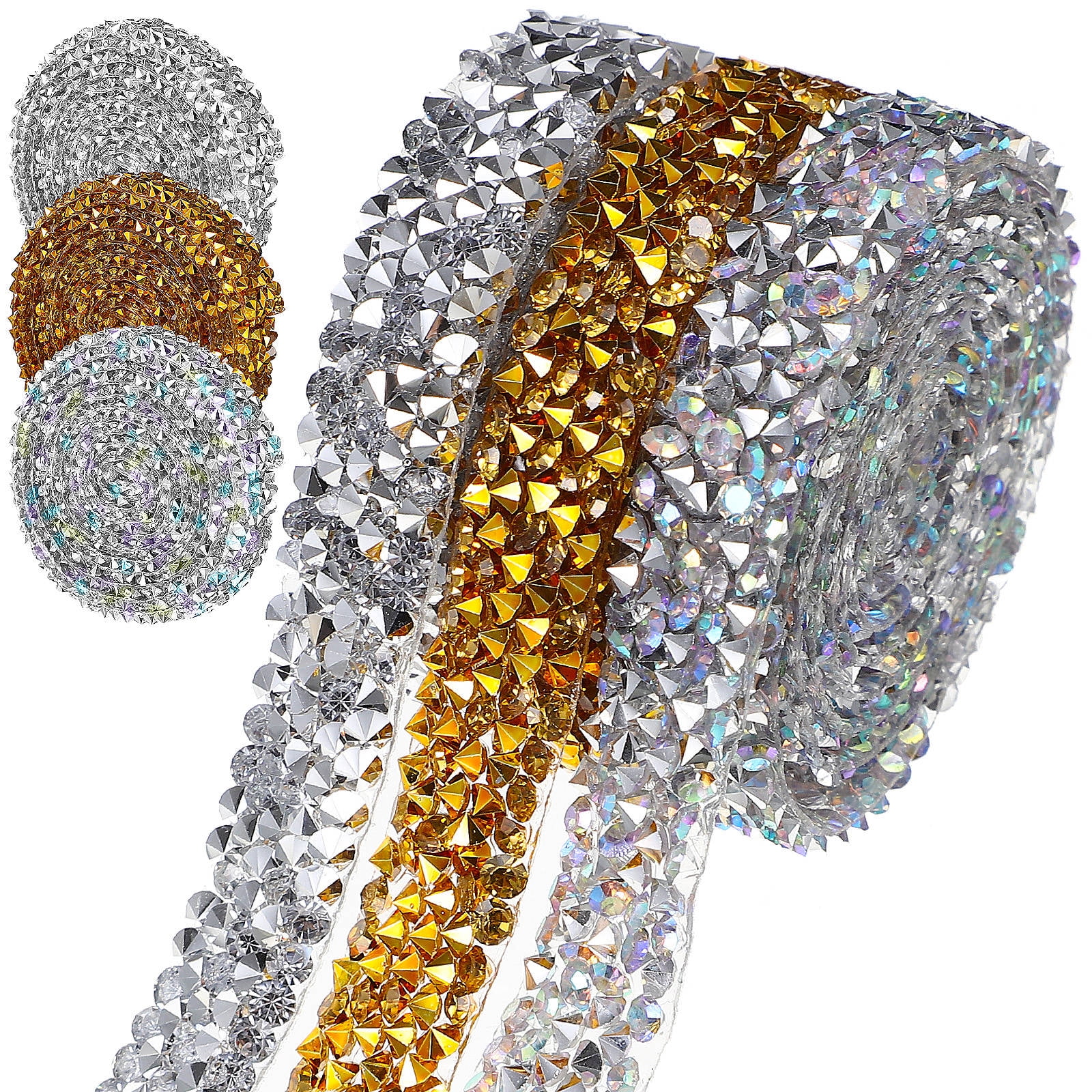 TABLZONE Rhinestone Decoration Tape Craft Lovers AB Color Decorative ...