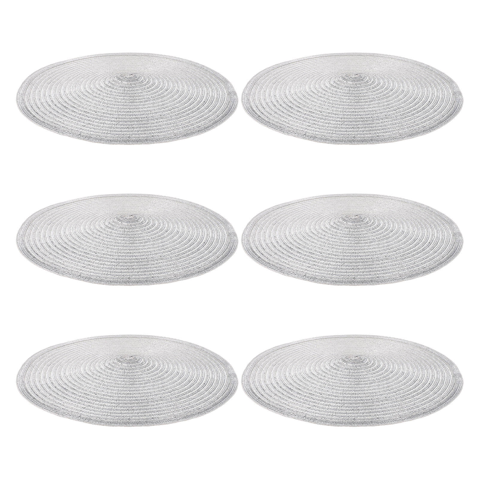 TABLZONE 6Pcs Hot Pads Pot Pan Protectors Cotton Round Woven Design ...