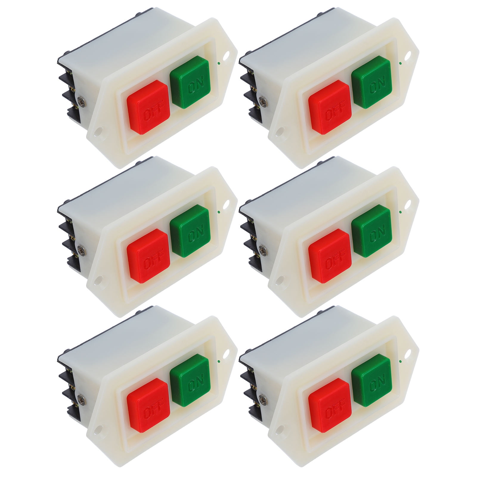 TABLZONE 6Pcs Machine Control Switch with Clear Indicator Light for Drill Press and Cutting ...