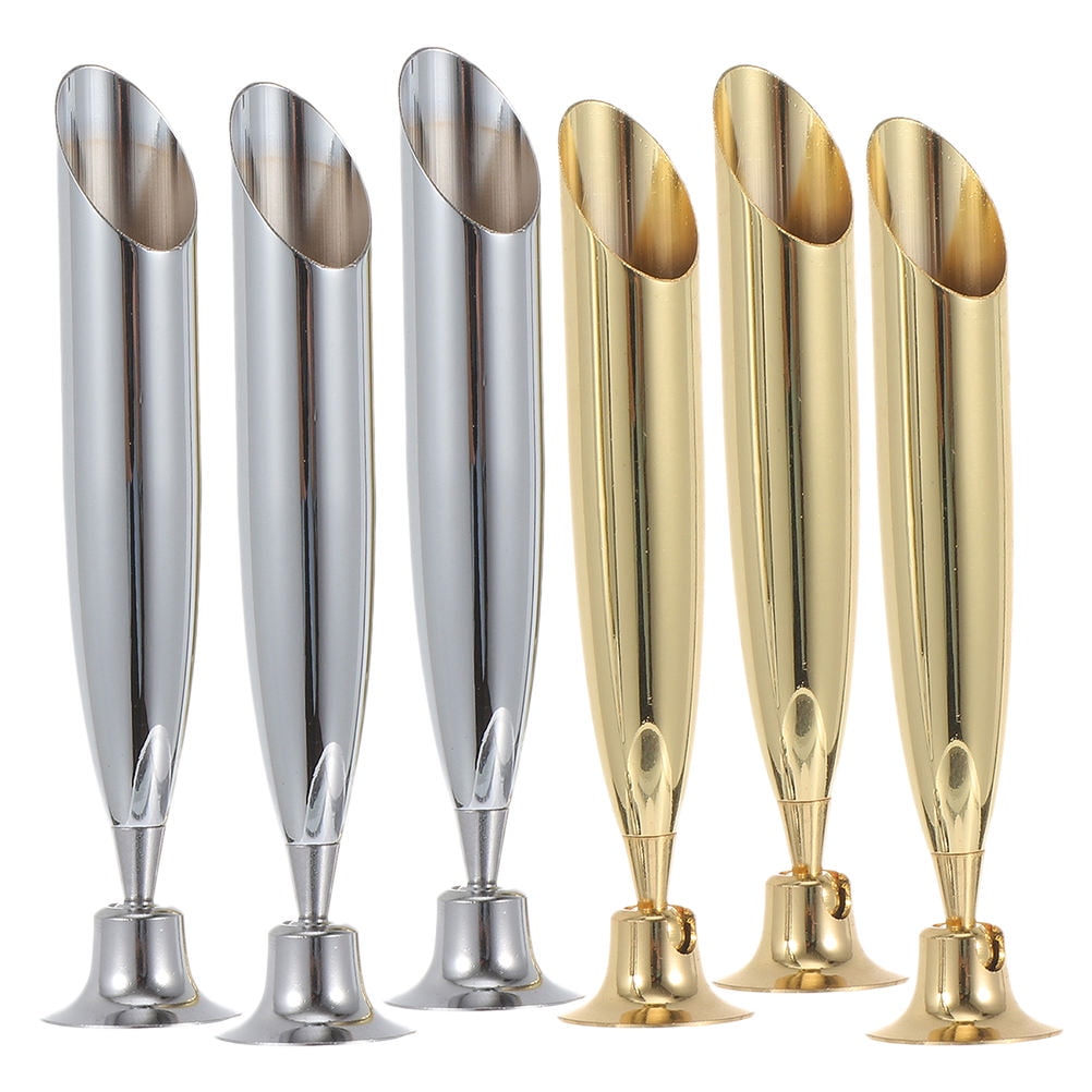 TABLZONE 6Pcs Pen Holder Quill Metal Single Pen Display Stand In Silver ...