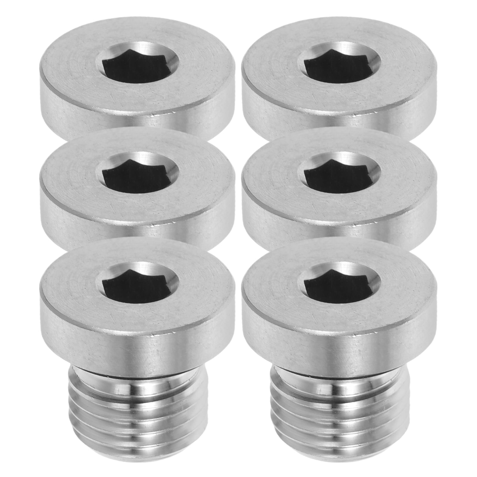 TABLZONE Metal Plugs Hydraulic Cap Plugs Silver 6Pcs - Walmart.com