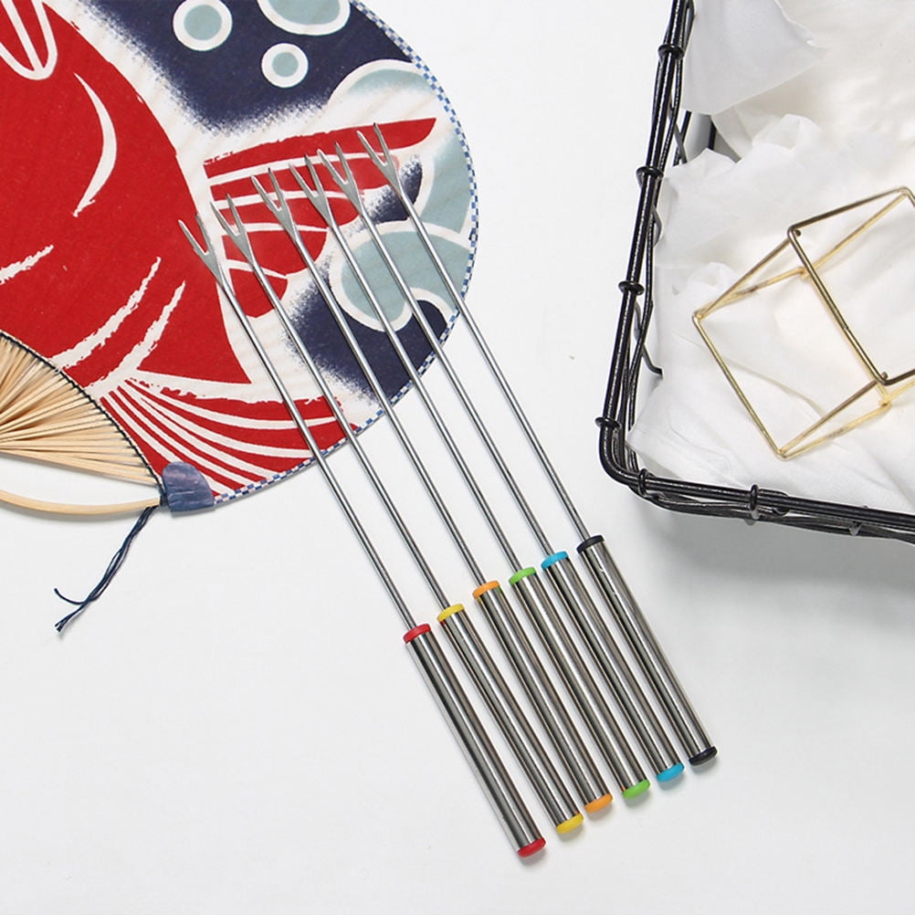 TABLZONE Metal Skewers Fruit Fork Stainless Steel Baking General Users ...