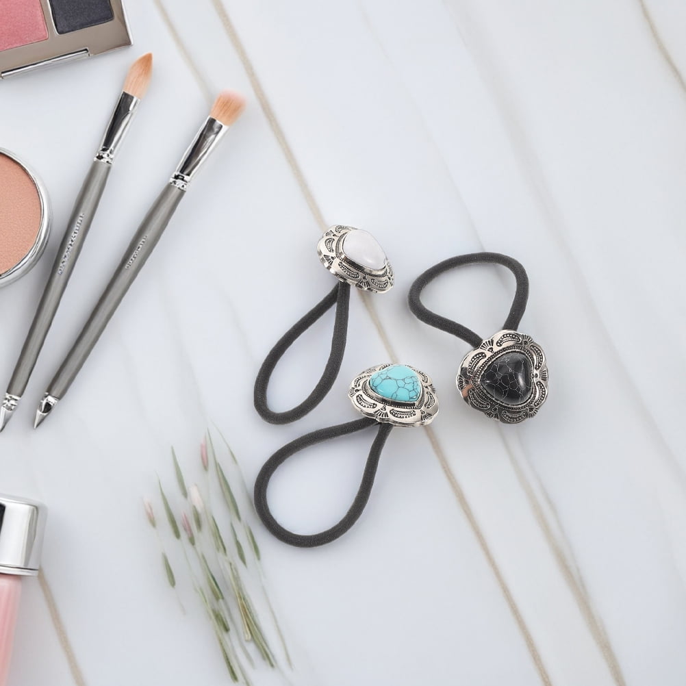 TABLZONE 6pcs Heart-Shaped Hair Bands Assorted Color Iron Versatile ...