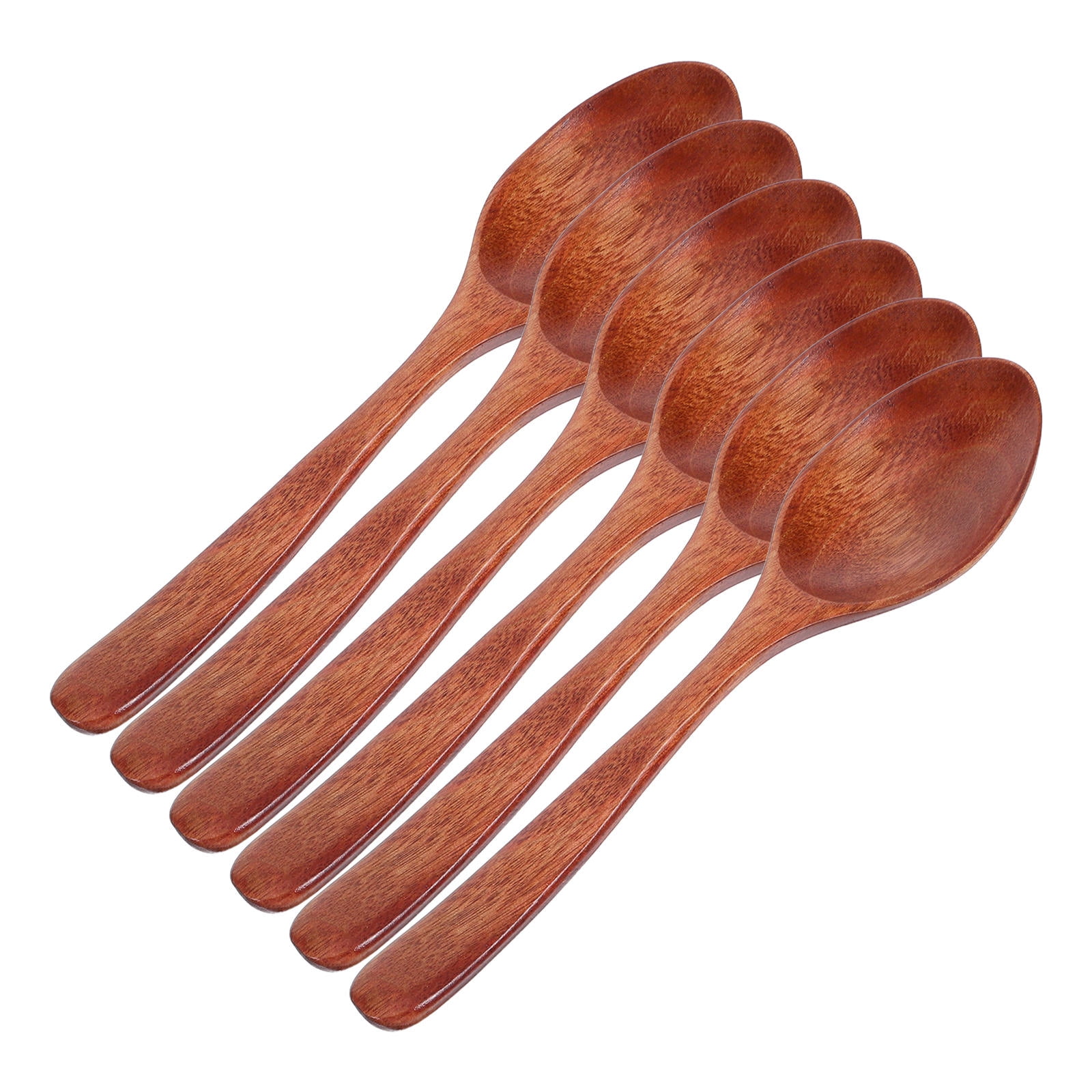 TABLZONE 6pcs Japanese Style Wooden Serving Spoons Light Brown Long ...