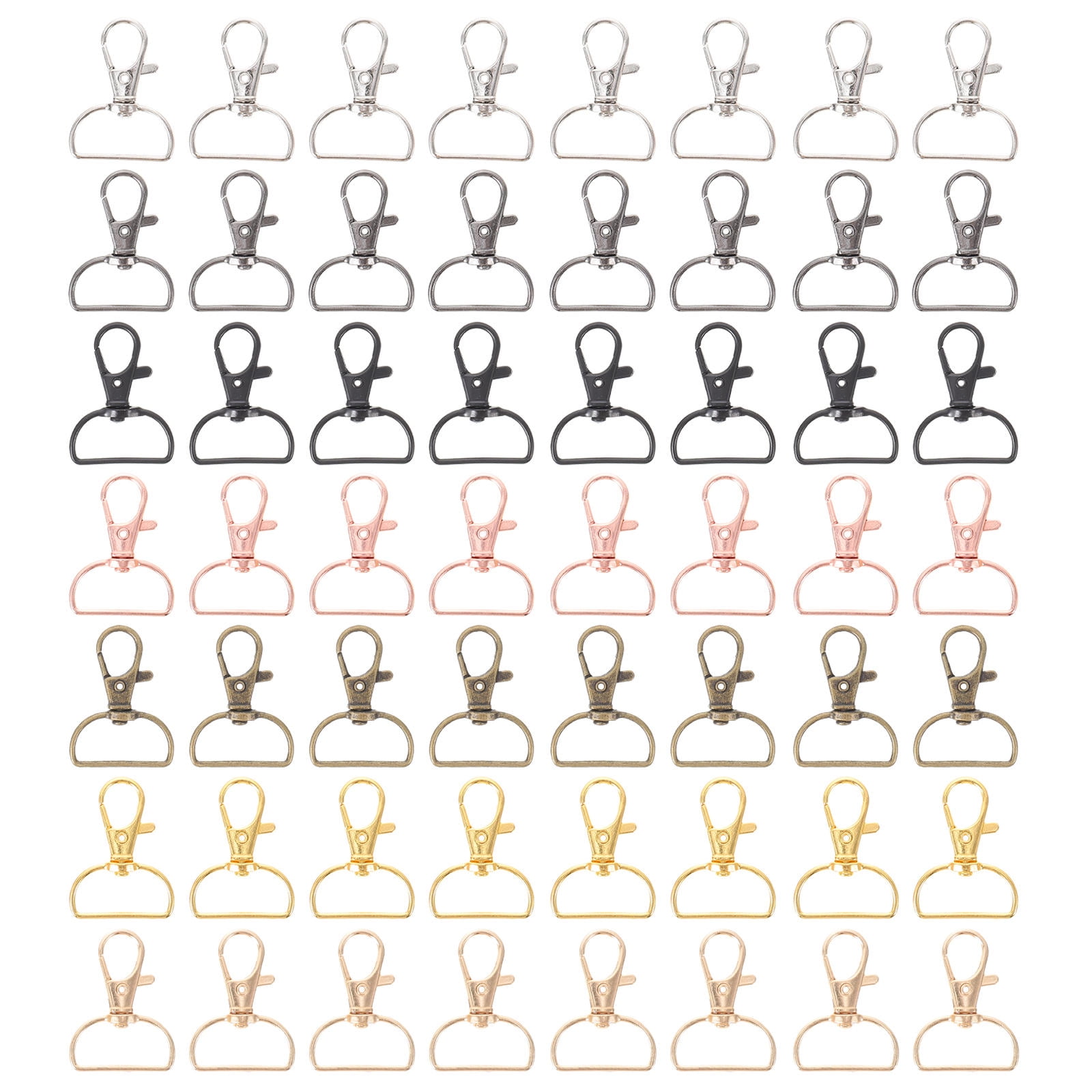 TABLZONE 70Pcs Metal Lobster Clasps D Shape For Diy Crafts Supplies And ...