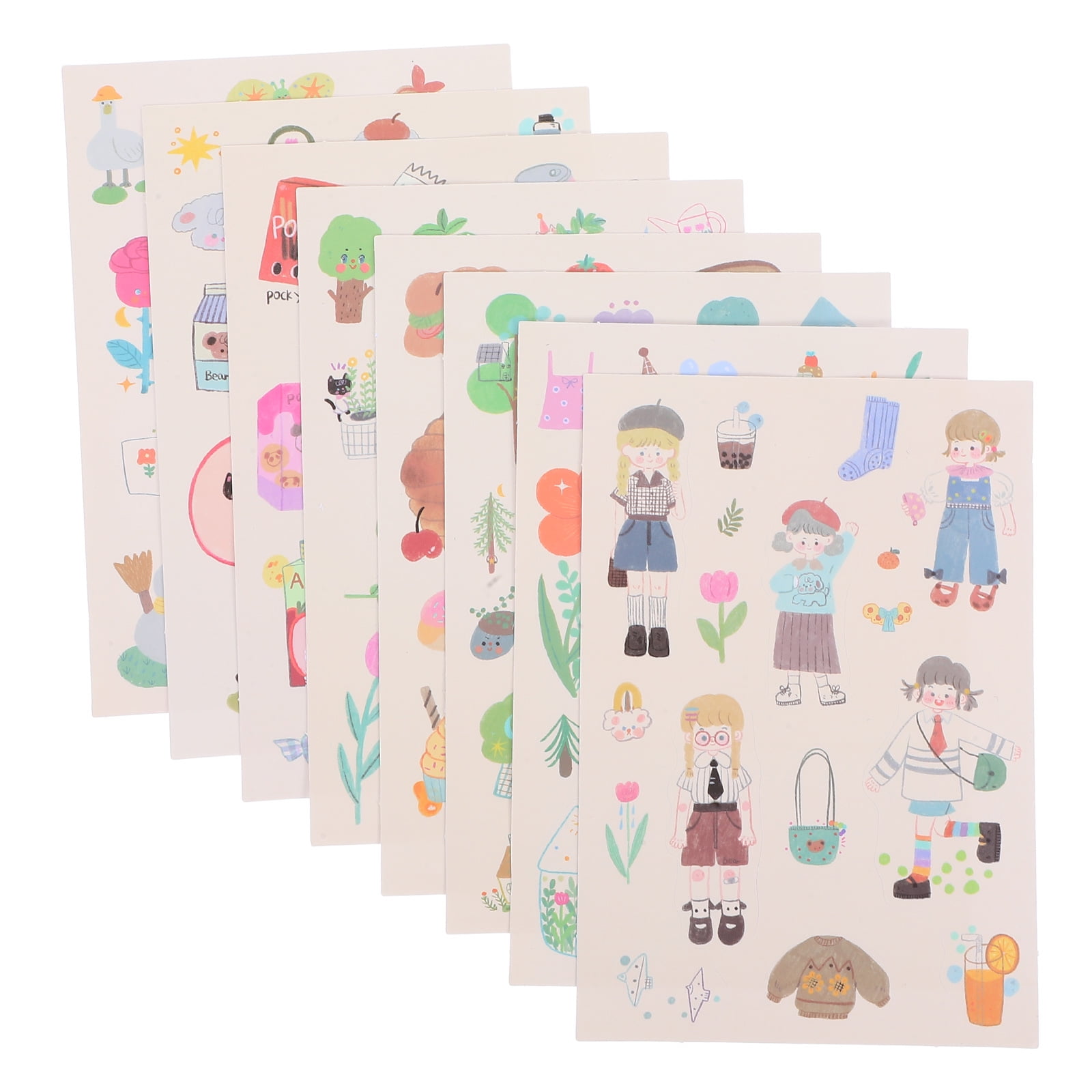 TABLZONE Korean Style Decorative Paper Stickers for Scrapbooking, Multi ...