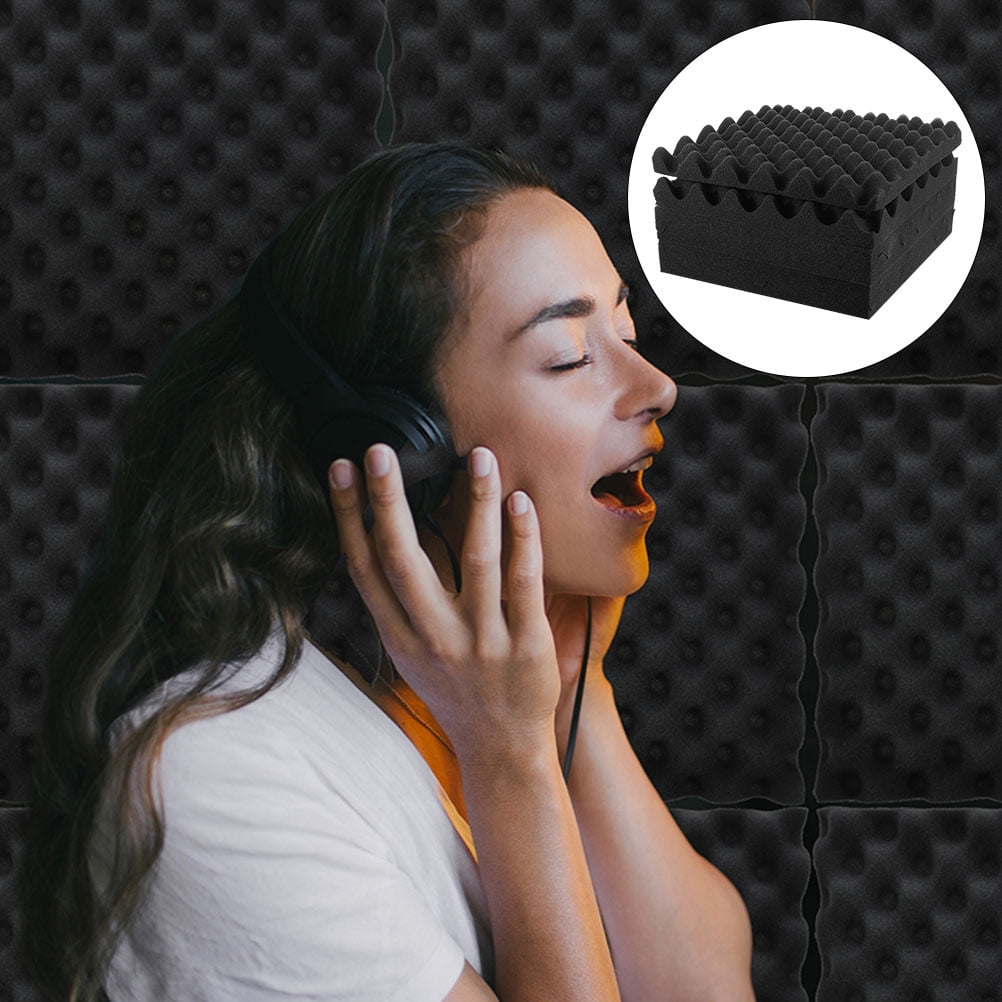 TABLZONE 8Pcs Acoustic Soundproof Panels Black for Wall Use in Piano ...