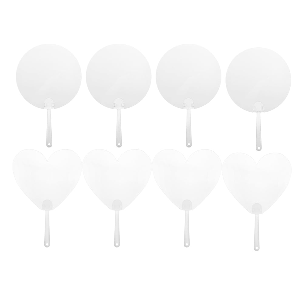 TABLZONE 8Pcs DIY Blank Fans Portable Design for Daily Life and ...