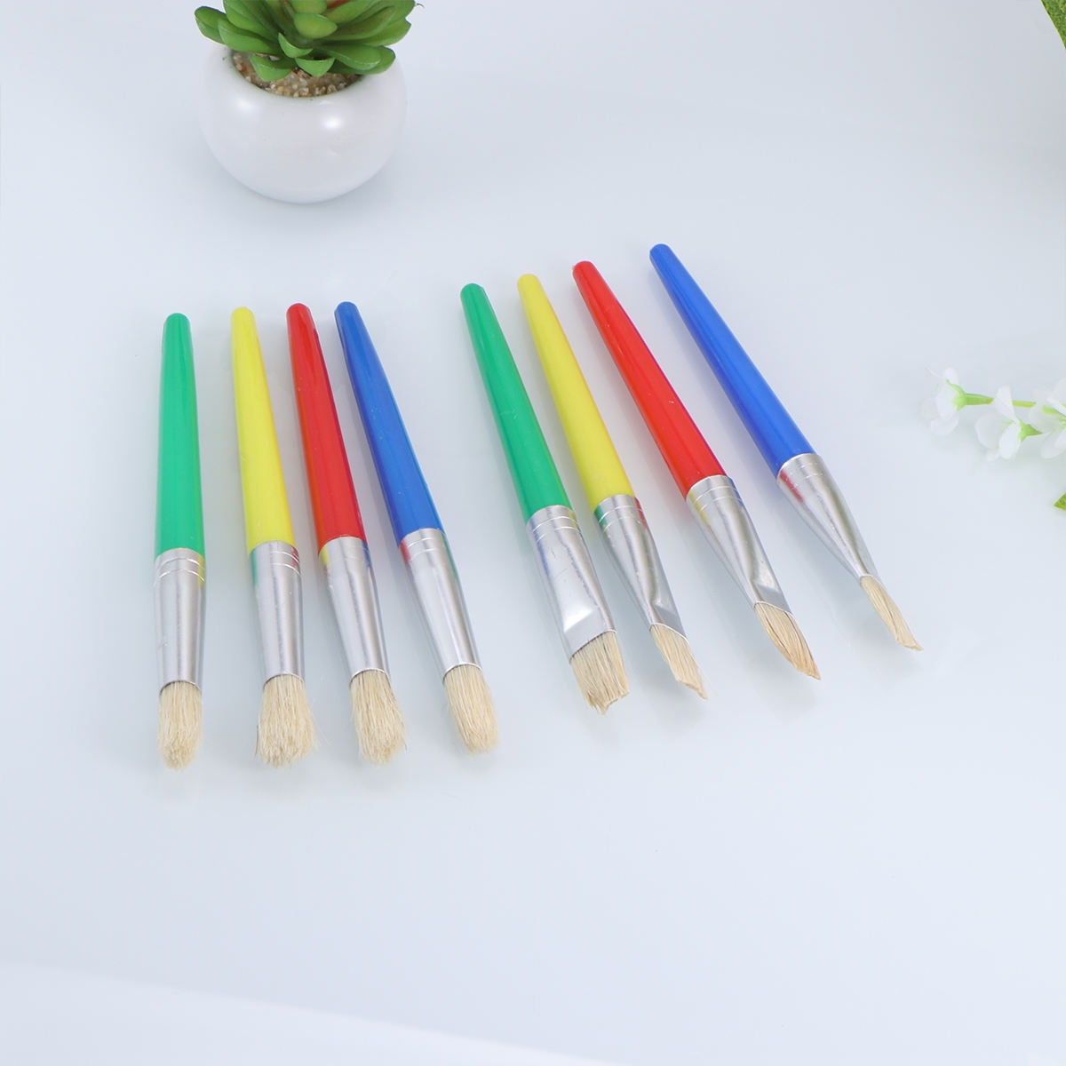 TABLZONE Beginner Practice Paint Brush Kit Flat Head 8Pcs Set Back to ...