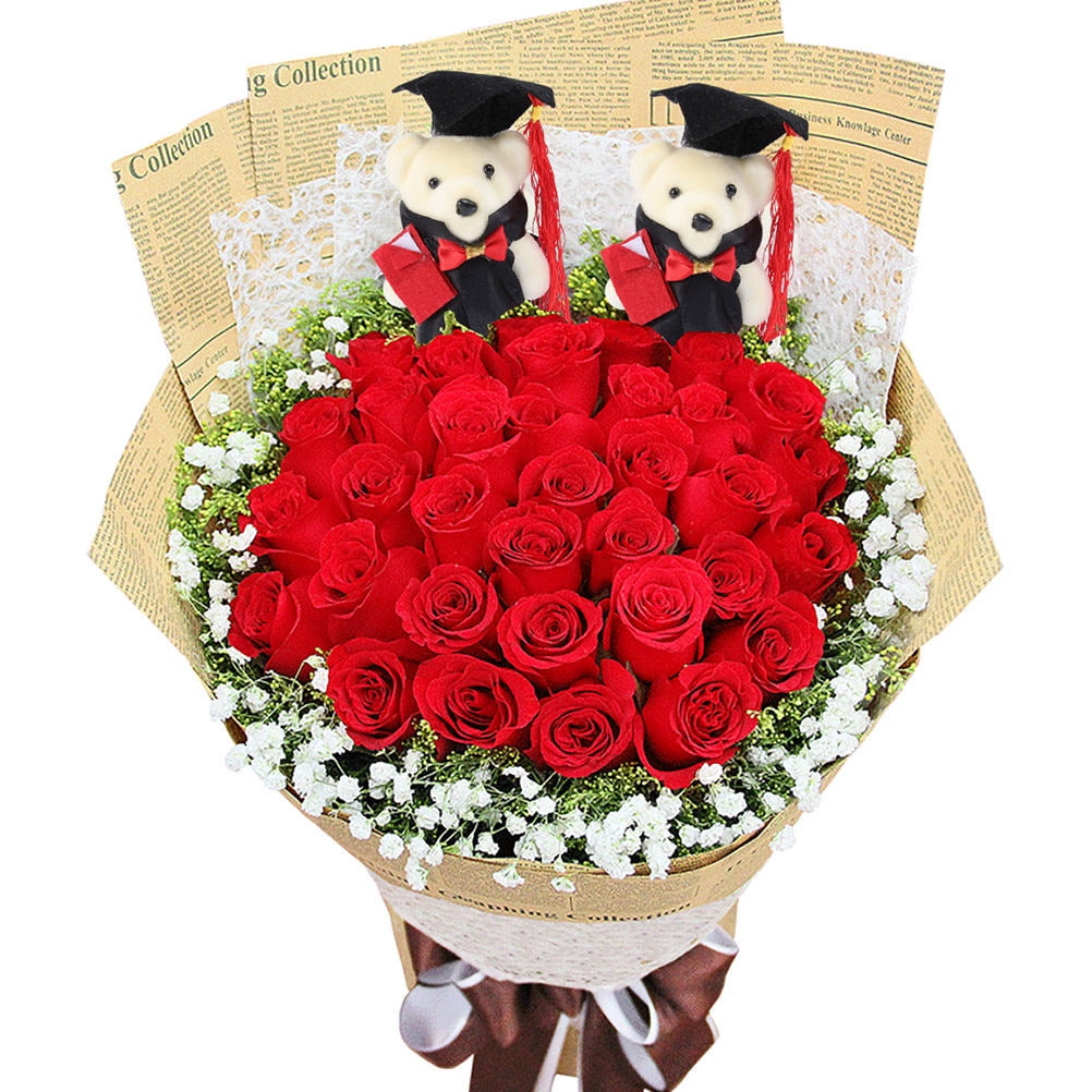 TABLZONE 8Pcs Standing Graduation Bears Assorted Color Decoration for ...
