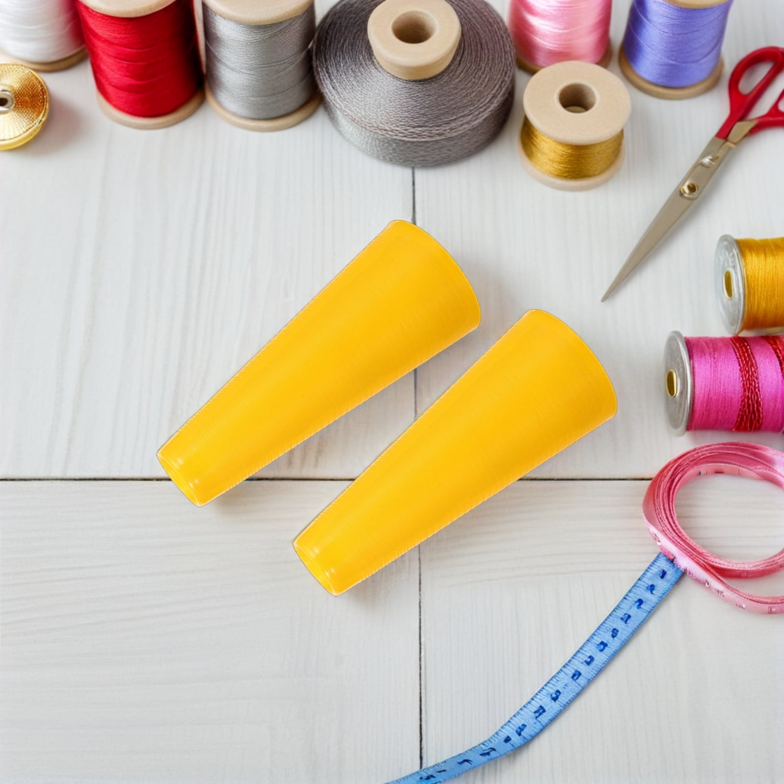 TABLZONE 8Pcs Yellow Plastic Spool Tubes for Yarn Dispensing and ...