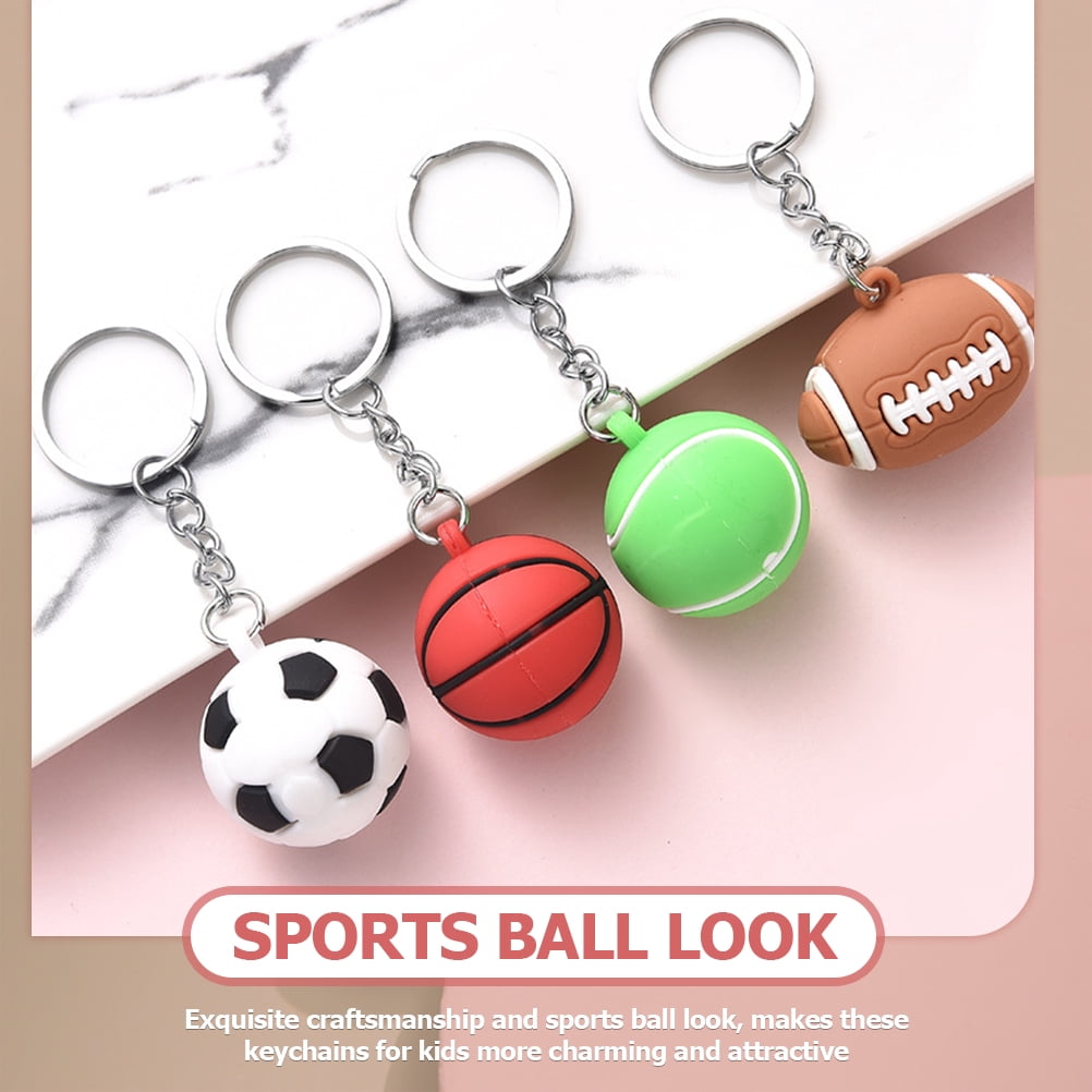 TABLZONE Premium Metal Sports Keychains Assorted Colors Sports-Themed ...