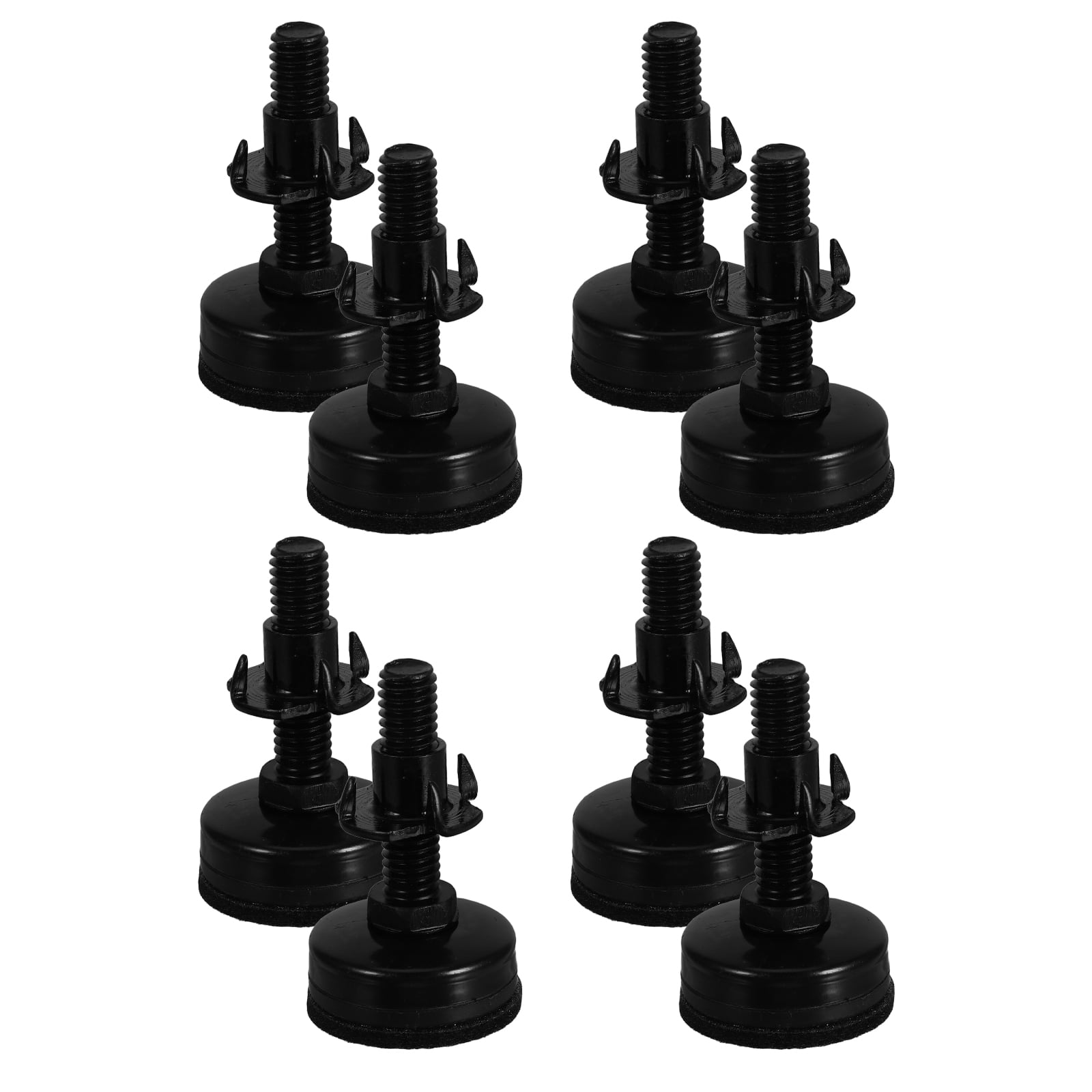 TABLZONE Heavy Duty Furniture Levelers, Black Carbon Steel Adjustable ...