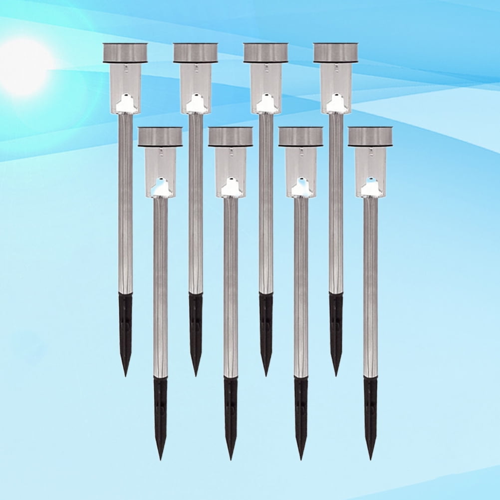 TABLZONE 8pcs Solar Ground Lights Led Garden Landscape Lamp Tube Design ...