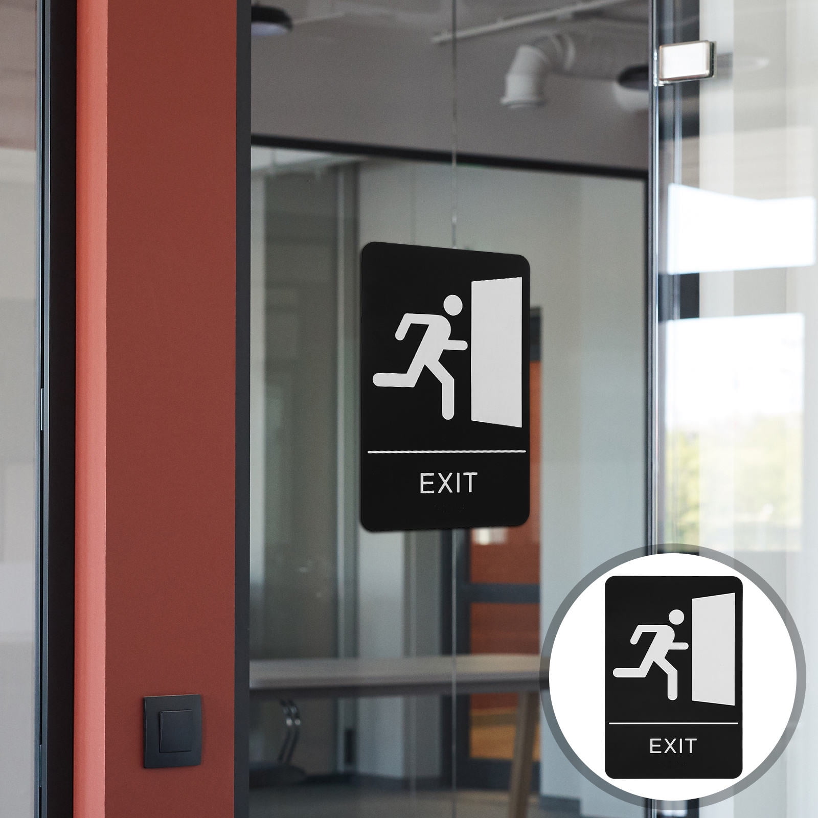 TABLZONE Accessible Safety Sign Rectangular Exit Sign For Schools 1Pcs - Walmart.com