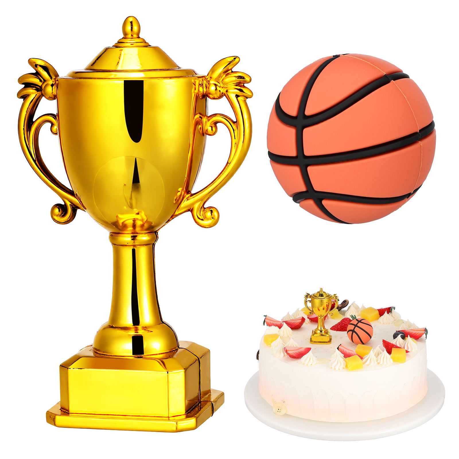 TABLZONE Basketball Cake Toppers Set Plastic Multi 4Pcs - Walmart.com