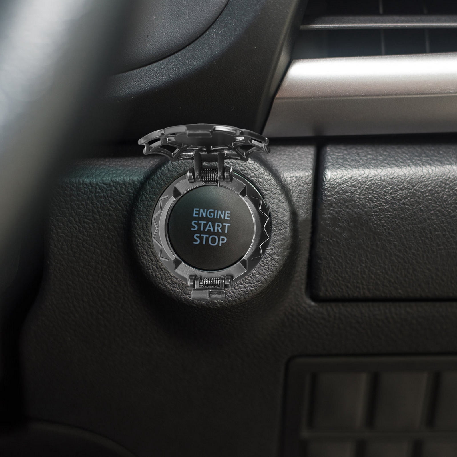 TABLZONE Black Alloy Push Start Button Cover for Car Ignition ...