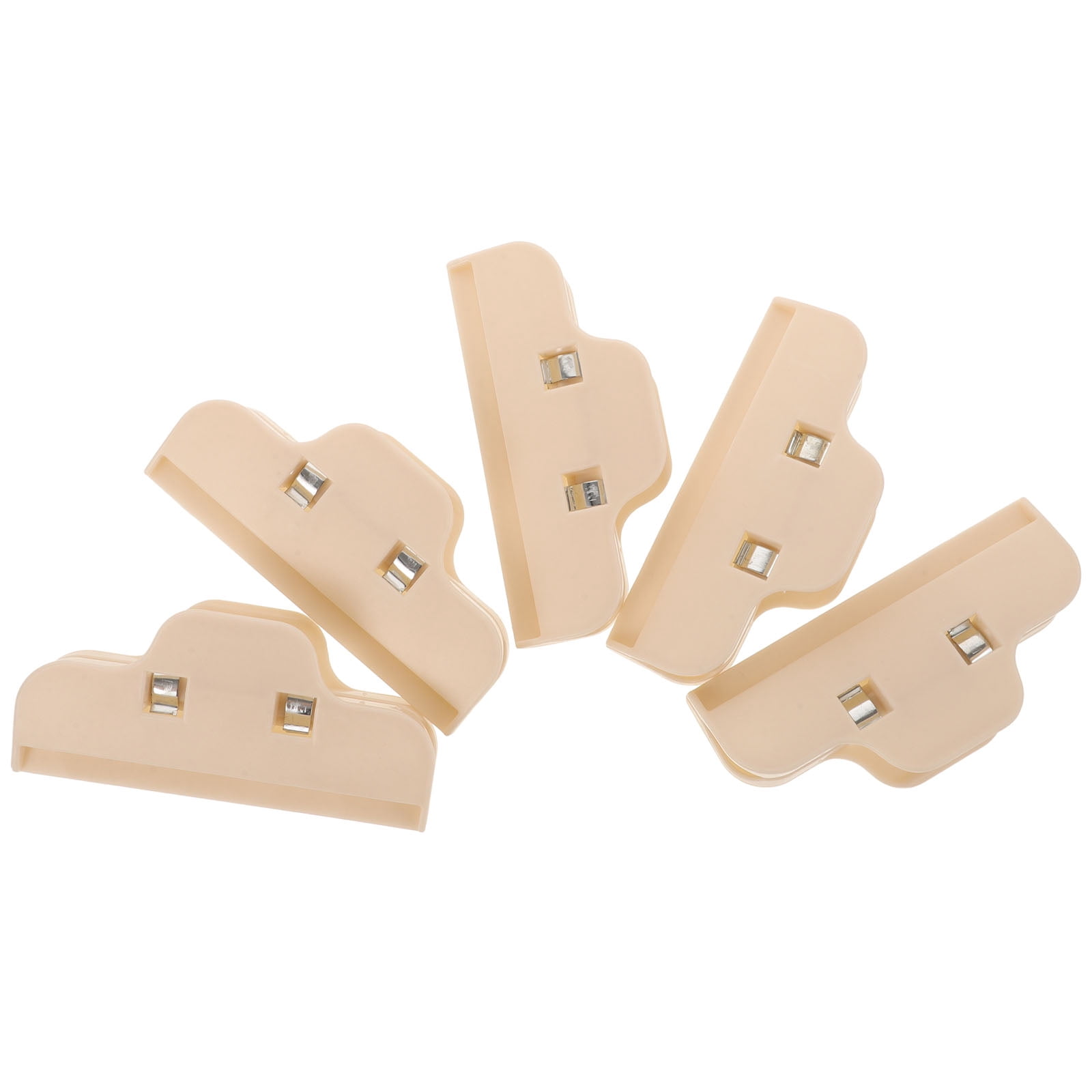 TABLZONE Bread Bag Clips 5pcs Beige ABS Plastic Sealer for Pantry ...
