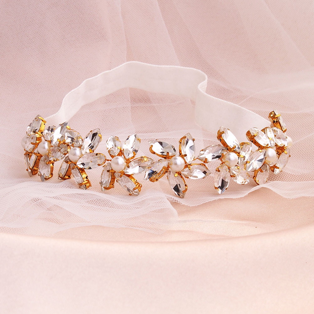 TABLZONE Stretchable Garters for Bride Wedding Accessories Flower ...