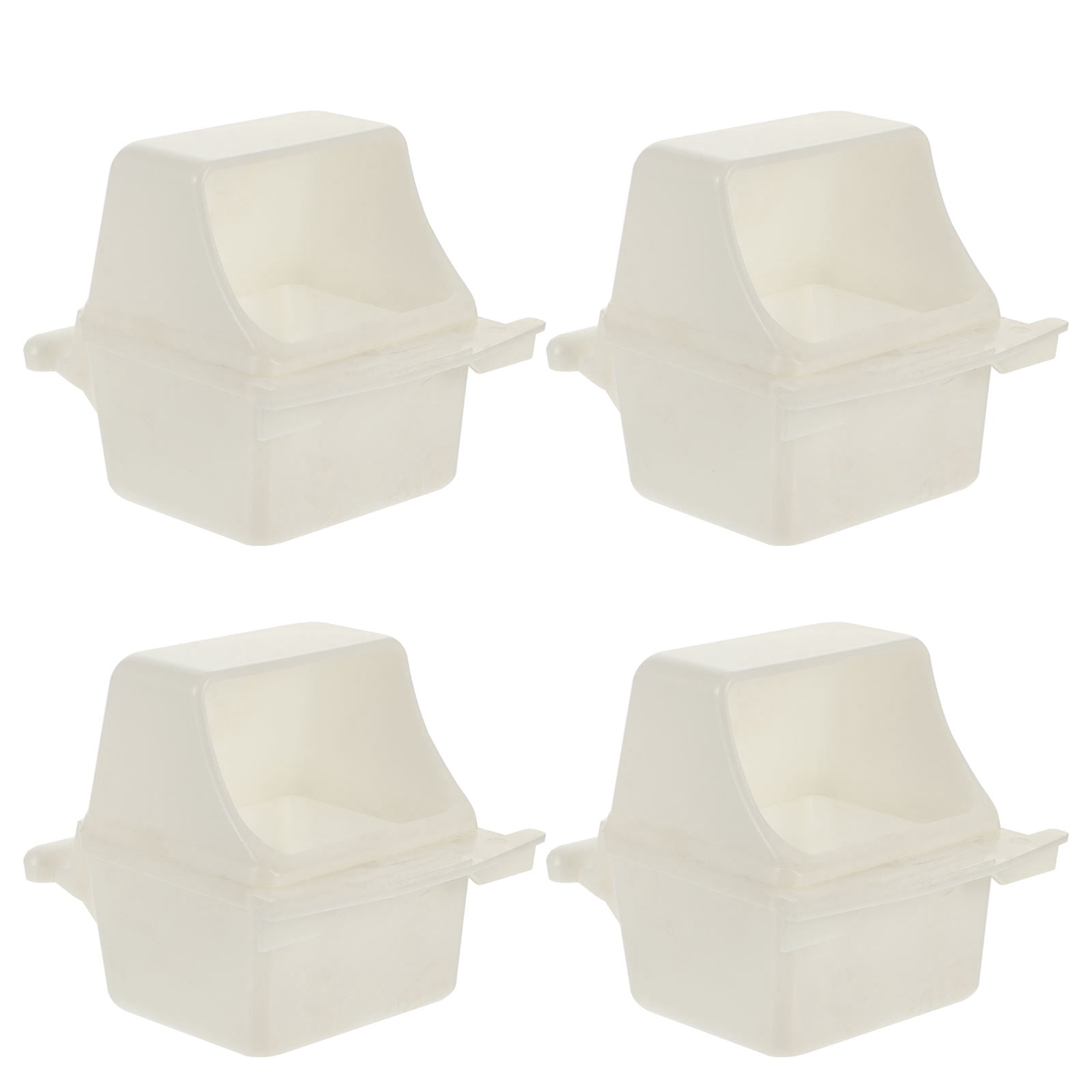 TABLZONE Weatherproof White Plastic Bird Cage Feeder Trays for Pets, 4 ...